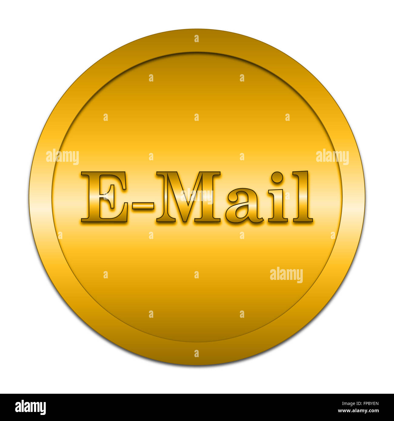 E-mail icon. Internet button on white background Stock Photo - Alamy