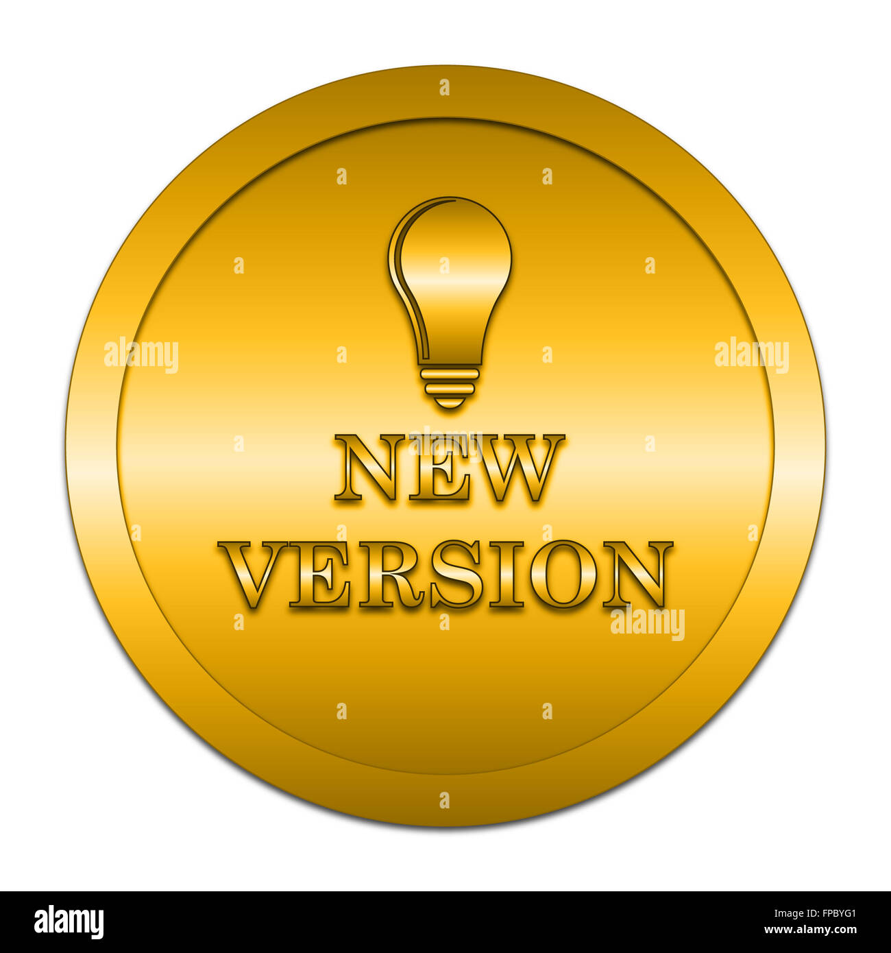 New version icon. Internet button on white background Stock Photo - Alamy