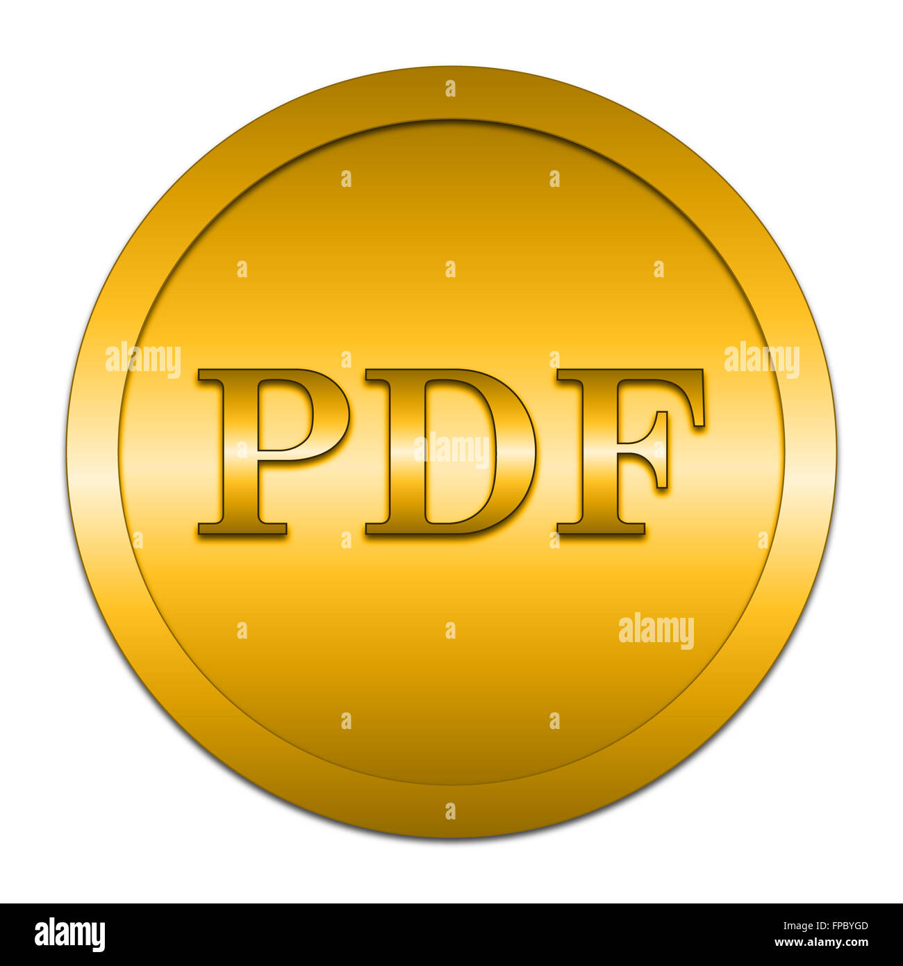 Gold pdf icon hi-res stock photography and images - Alamy
