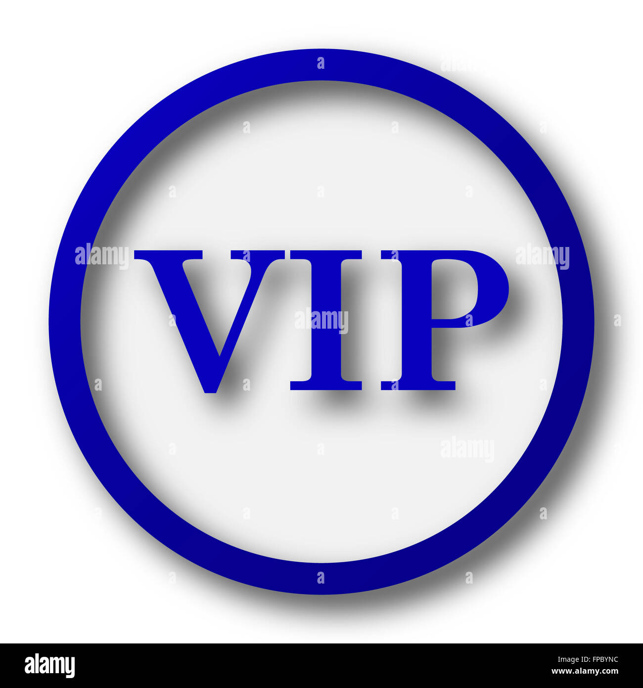 VIP icon. Blue internet button on white background Stock Photo - Alamy