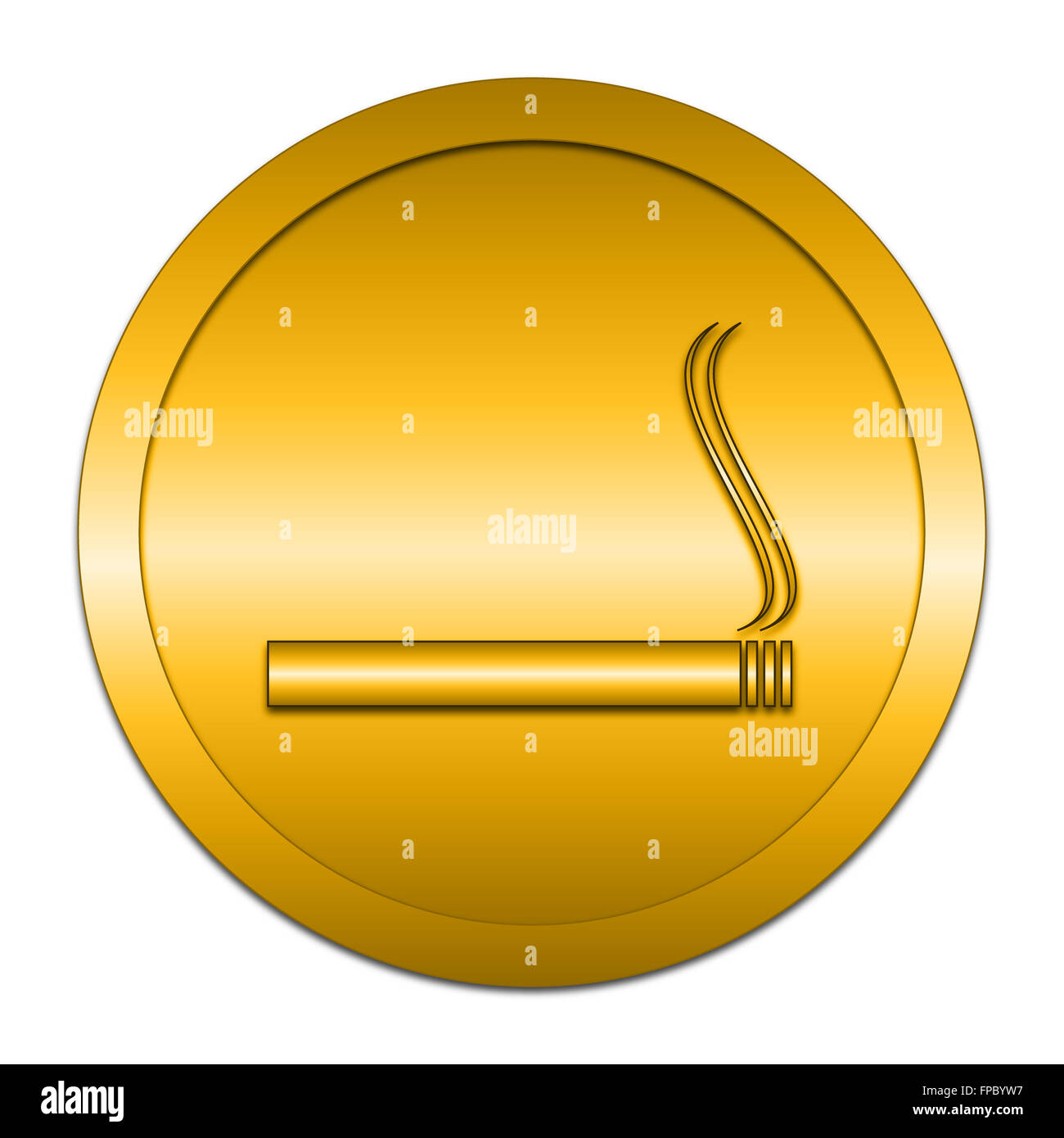 Cigarette icon. Internet button on white background Stock Photo - Alamy