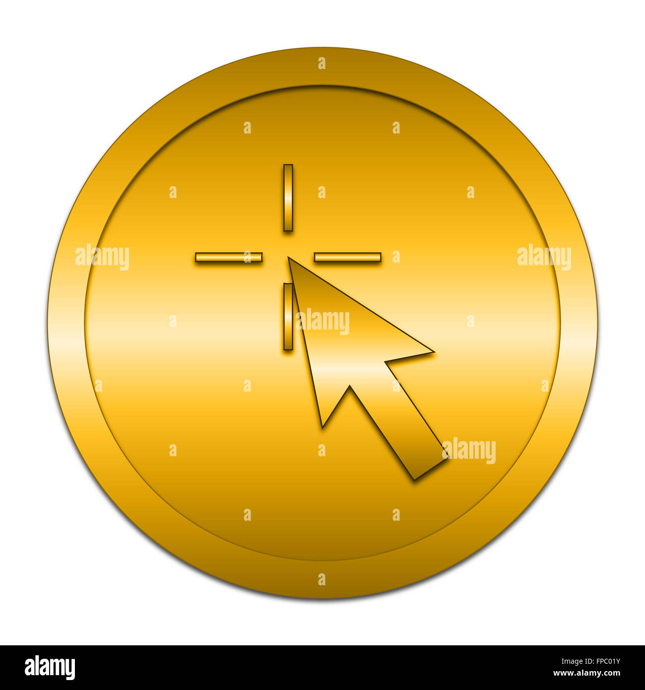 Click here icon. Internet button on white background Stock Photo - Alamy