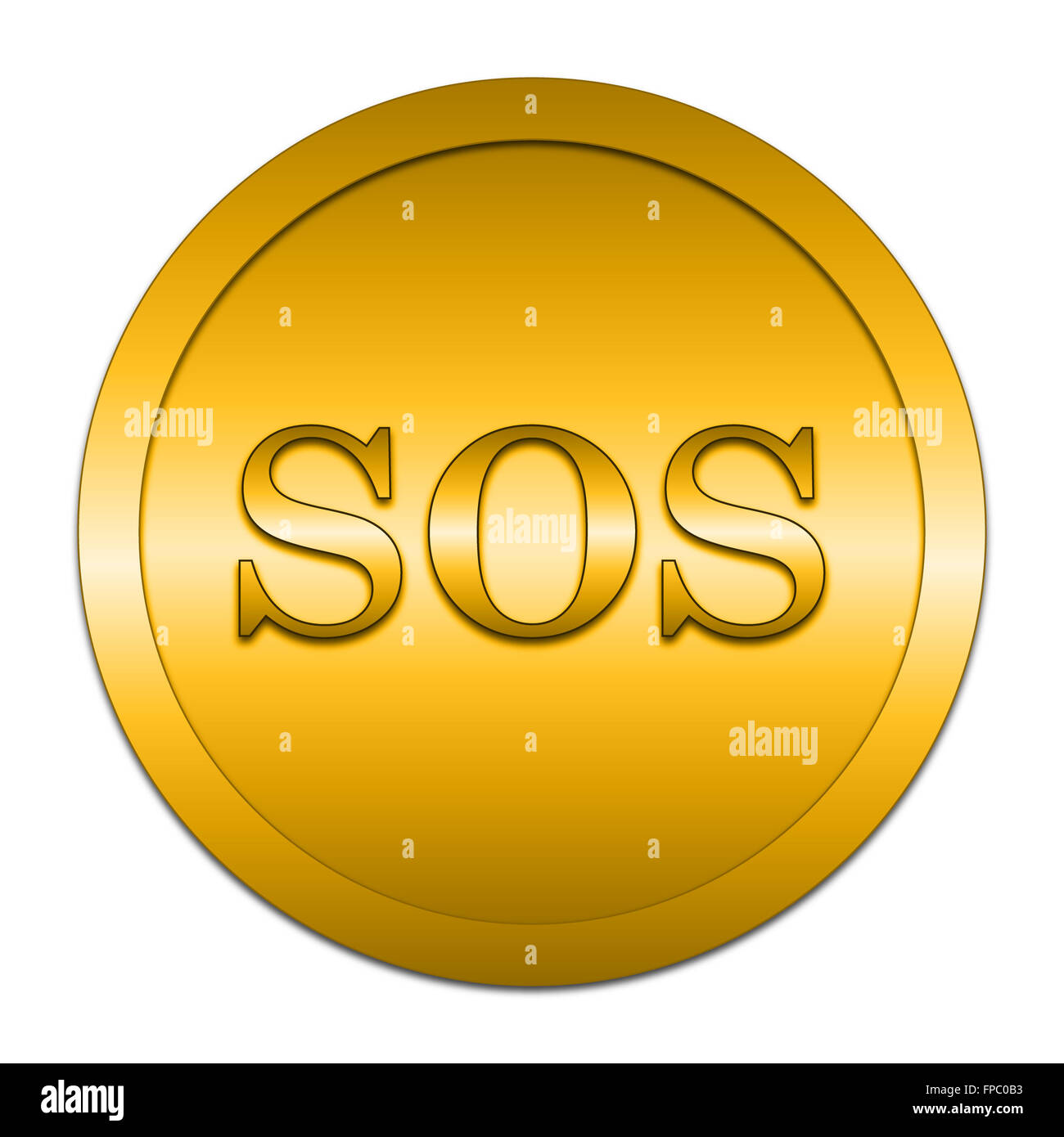 SOS icon. Internet button on white background Stock Photo - Alamy