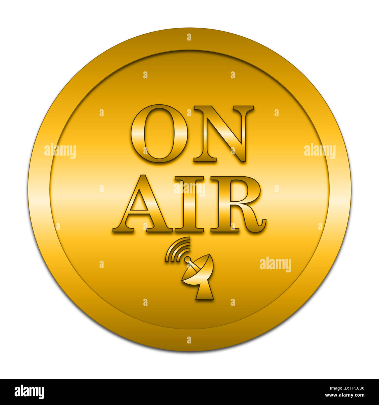 On air icon. Internet button on white background Stock Photo - Alamy
