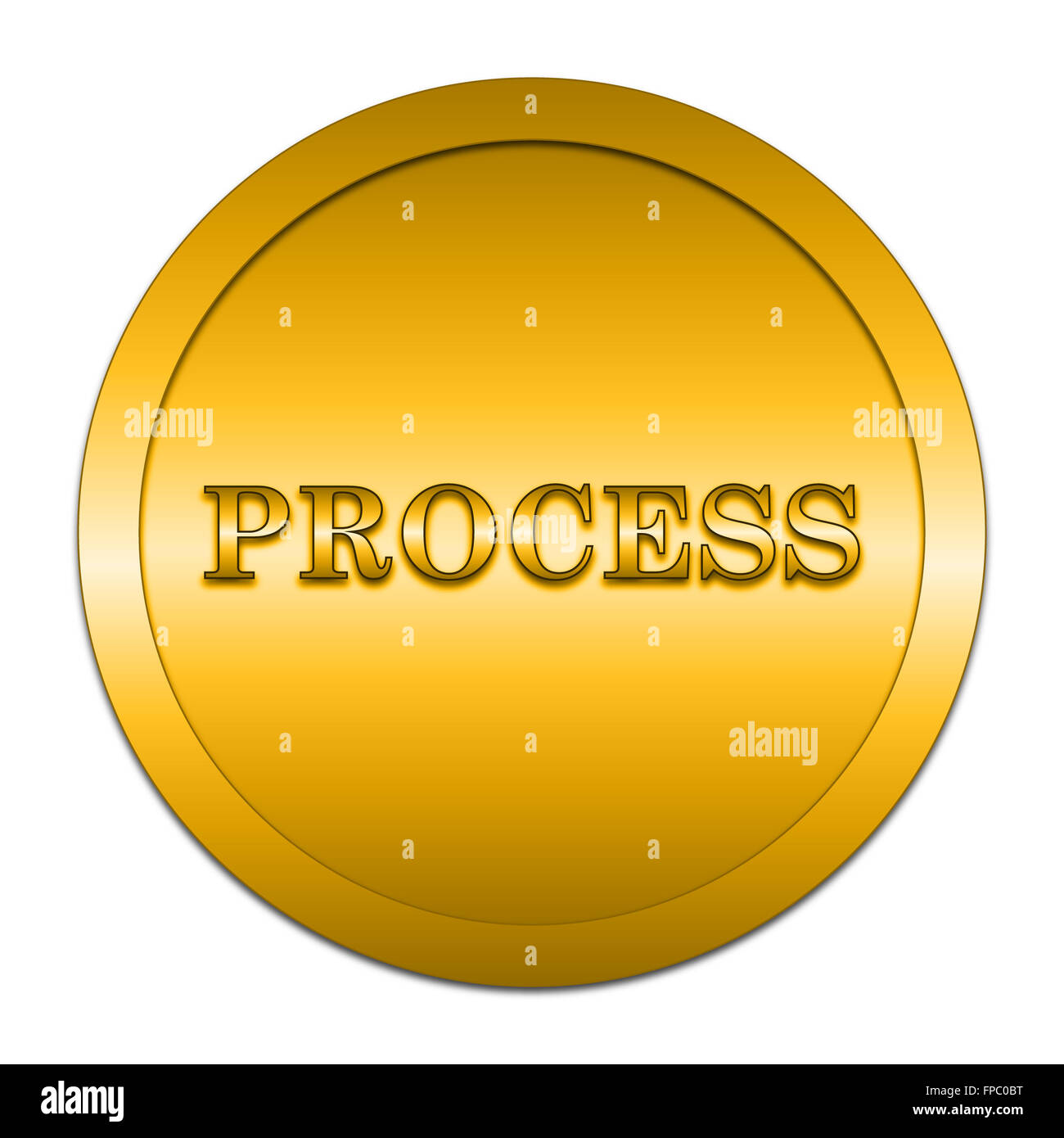 Process icon. Internet button on white background Stock Photo - Alamy