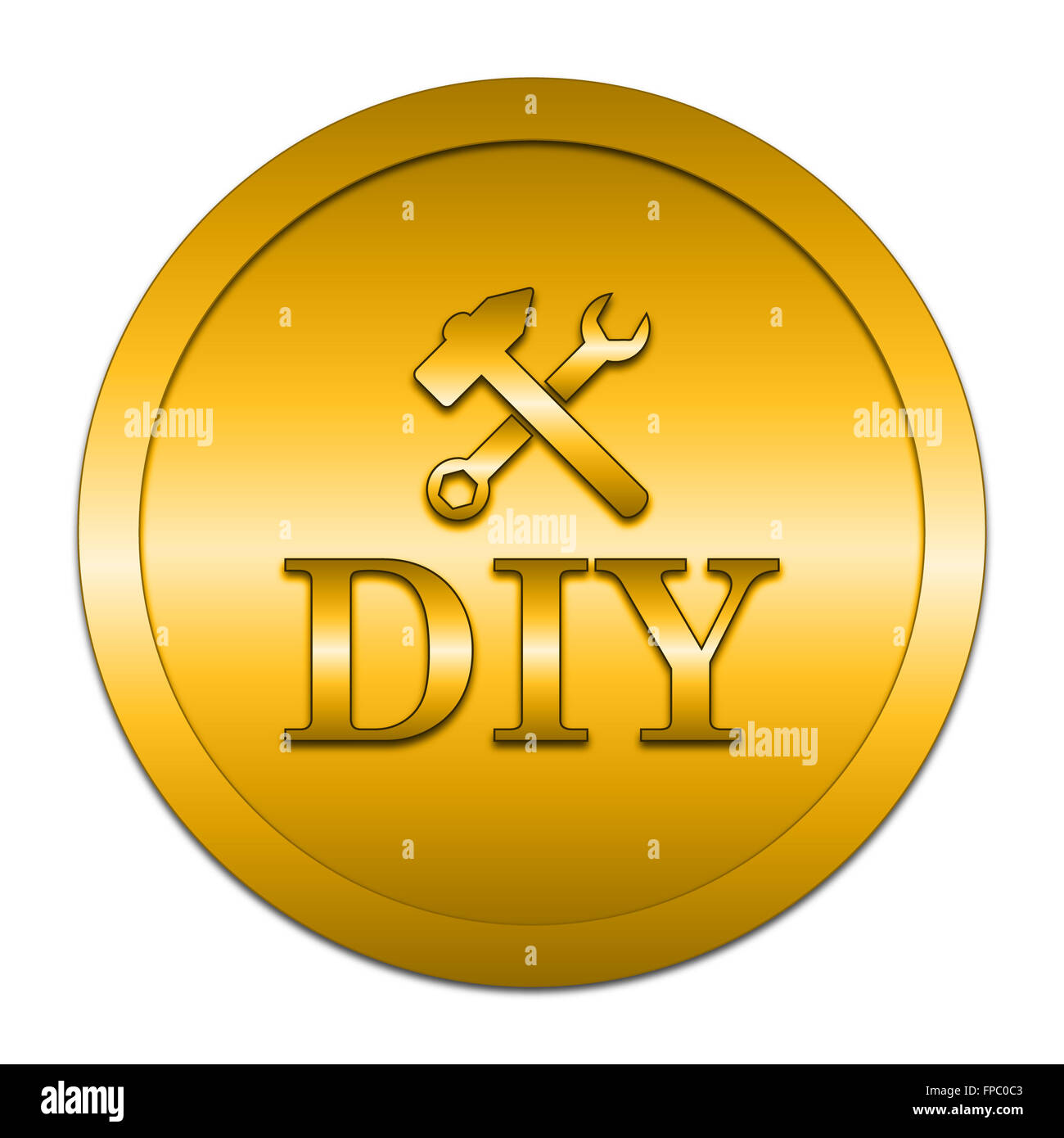DIY icon. Internet button on white background Stock Photo - Alamy