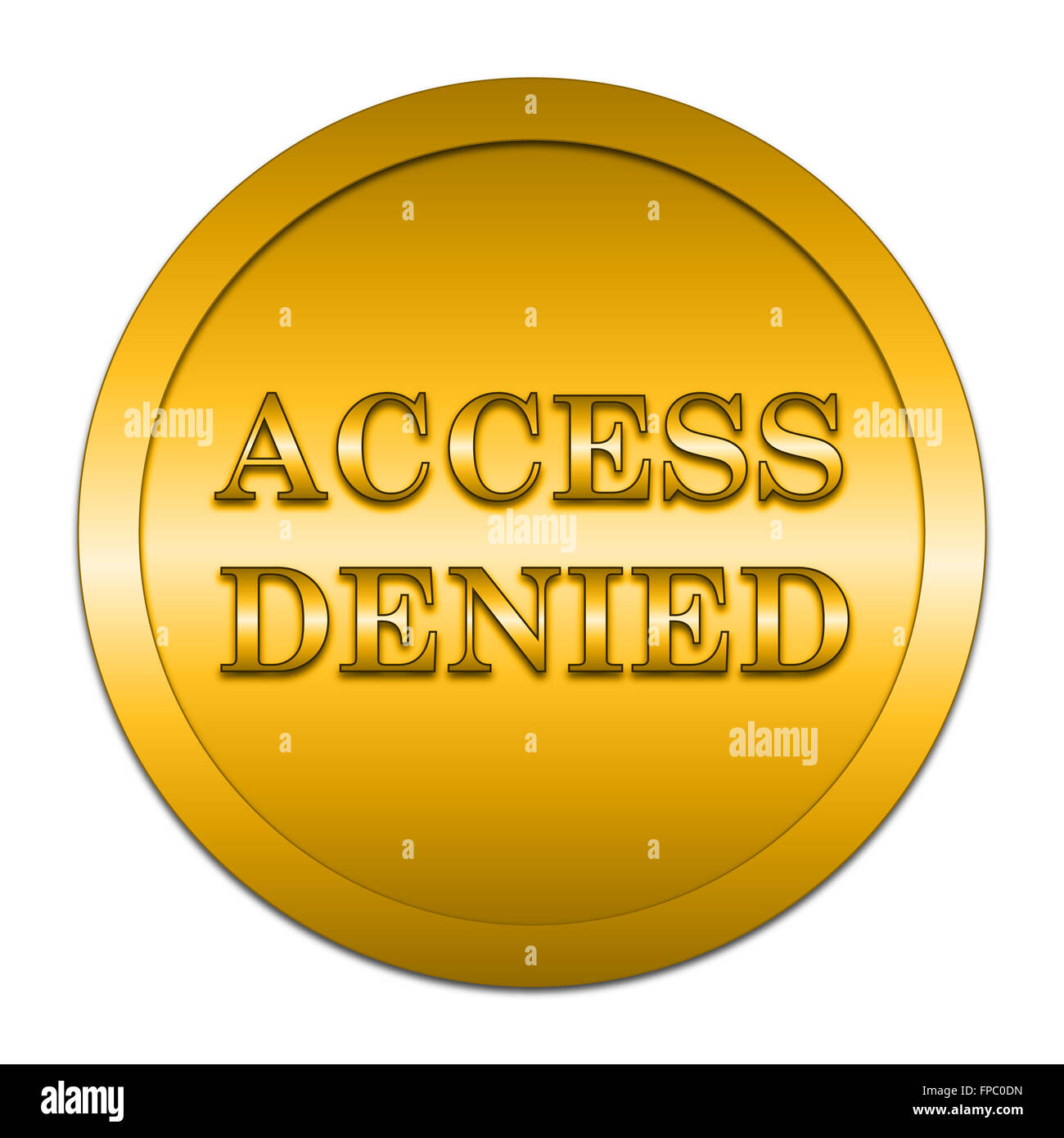 Access denied icon. Internet button on white background Stock Photo - Alamy