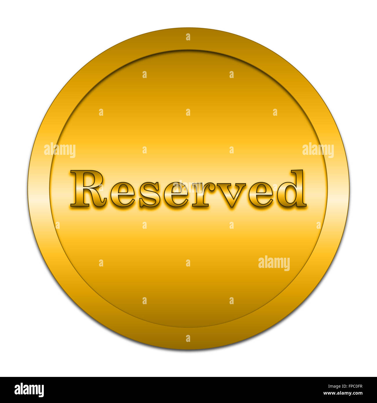 Reserved icon. Internet button on white background Stock Photo - Alamy