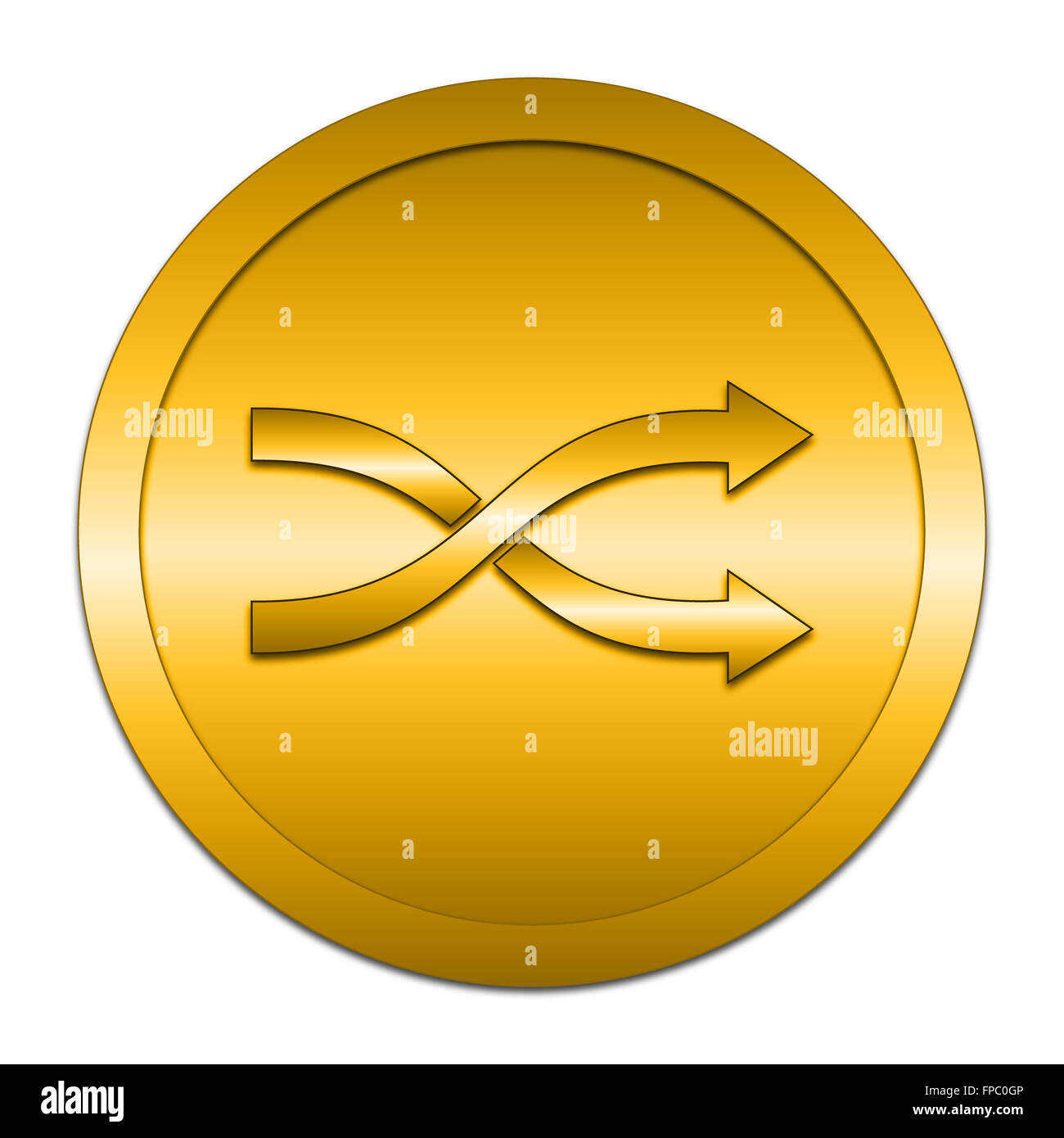 Shuffle icon. Internet button on white background Stock Photo - Alamy