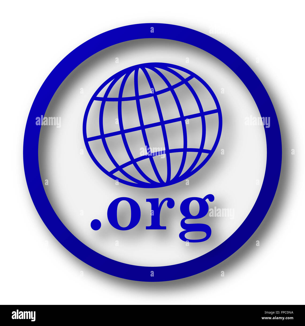 .org icon. Blue internet button on white background Stock Photo - Alamy
