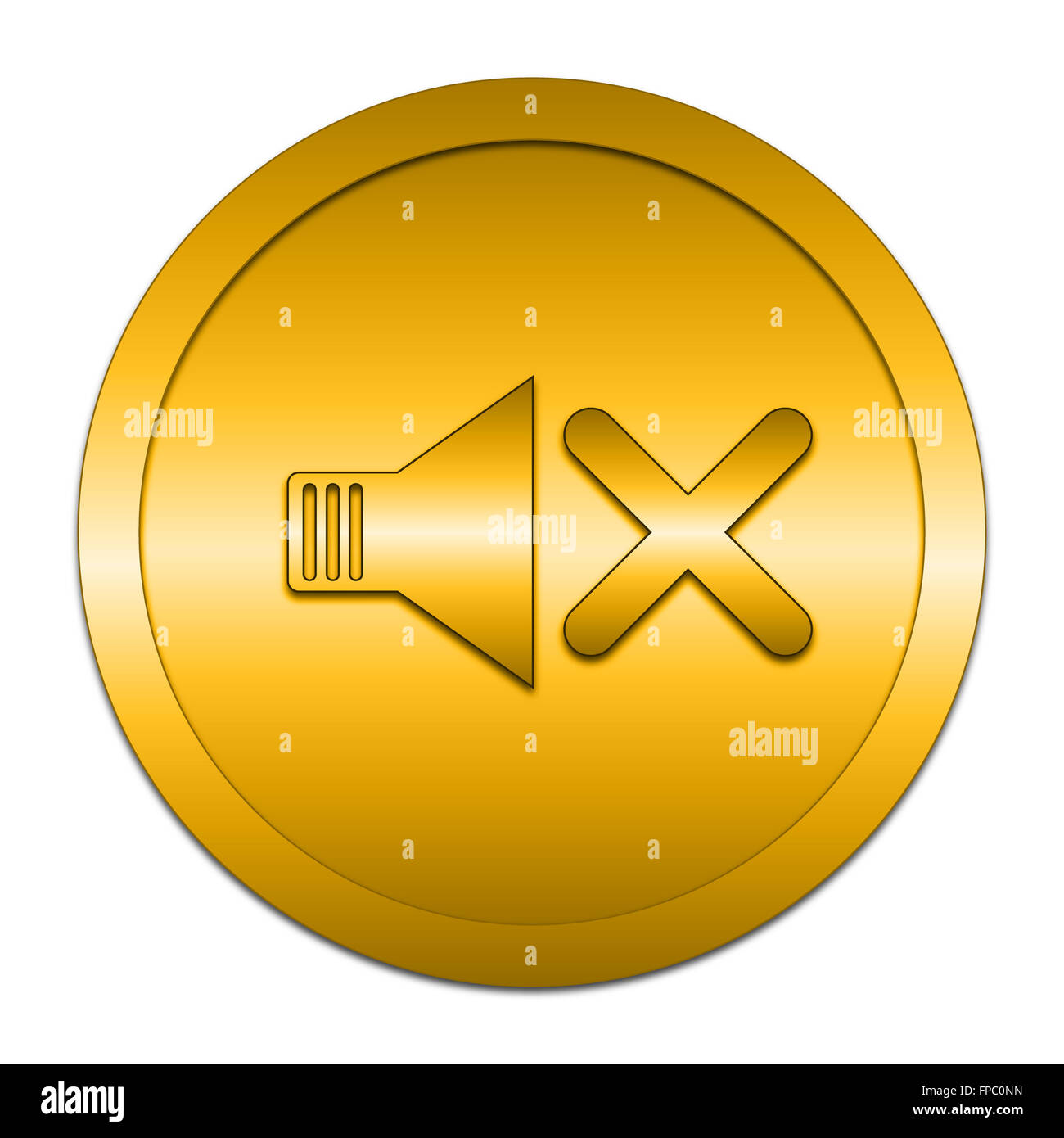 No sound icon. Internet button on white background Stock Photo - Alamy