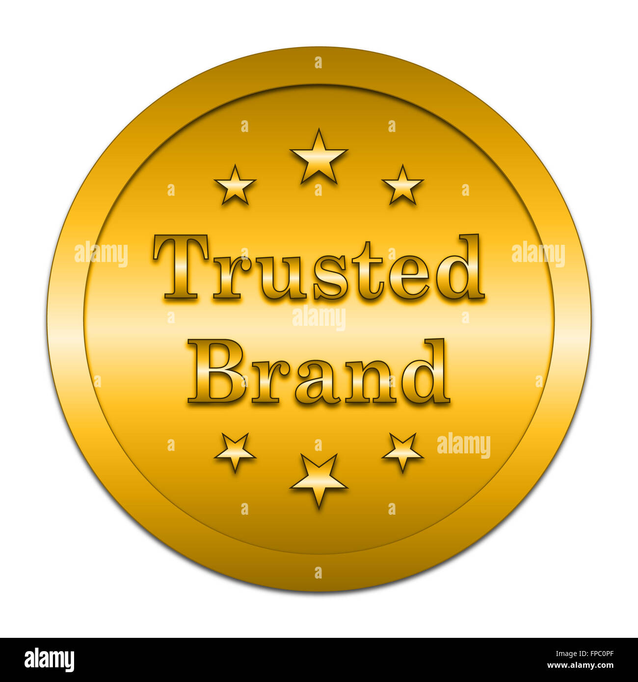Trusted brand icon. Internet button on white background Stock Photo - Alamy