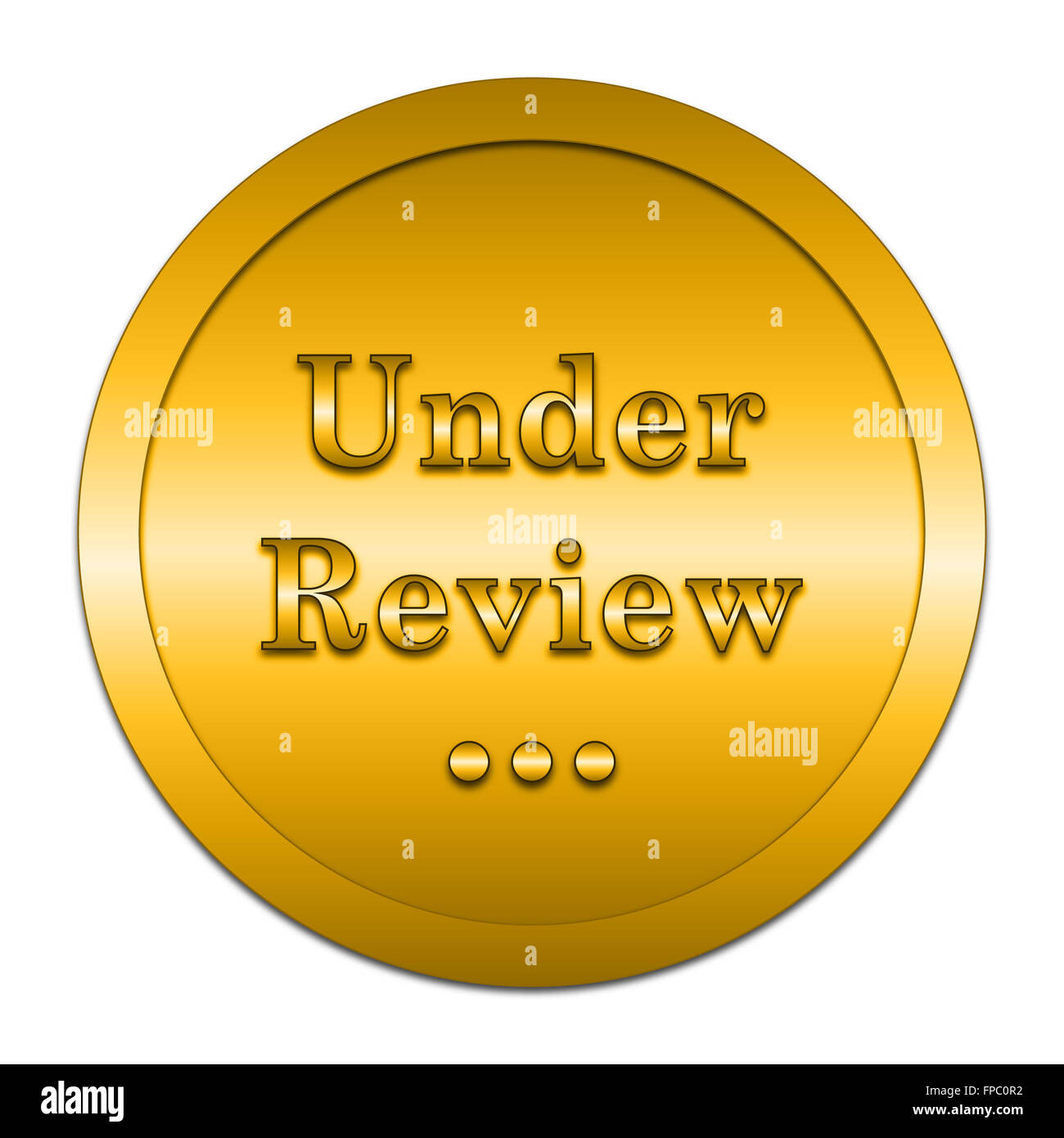 Under review icon. Internet button on white background Stock Photo - Alamy