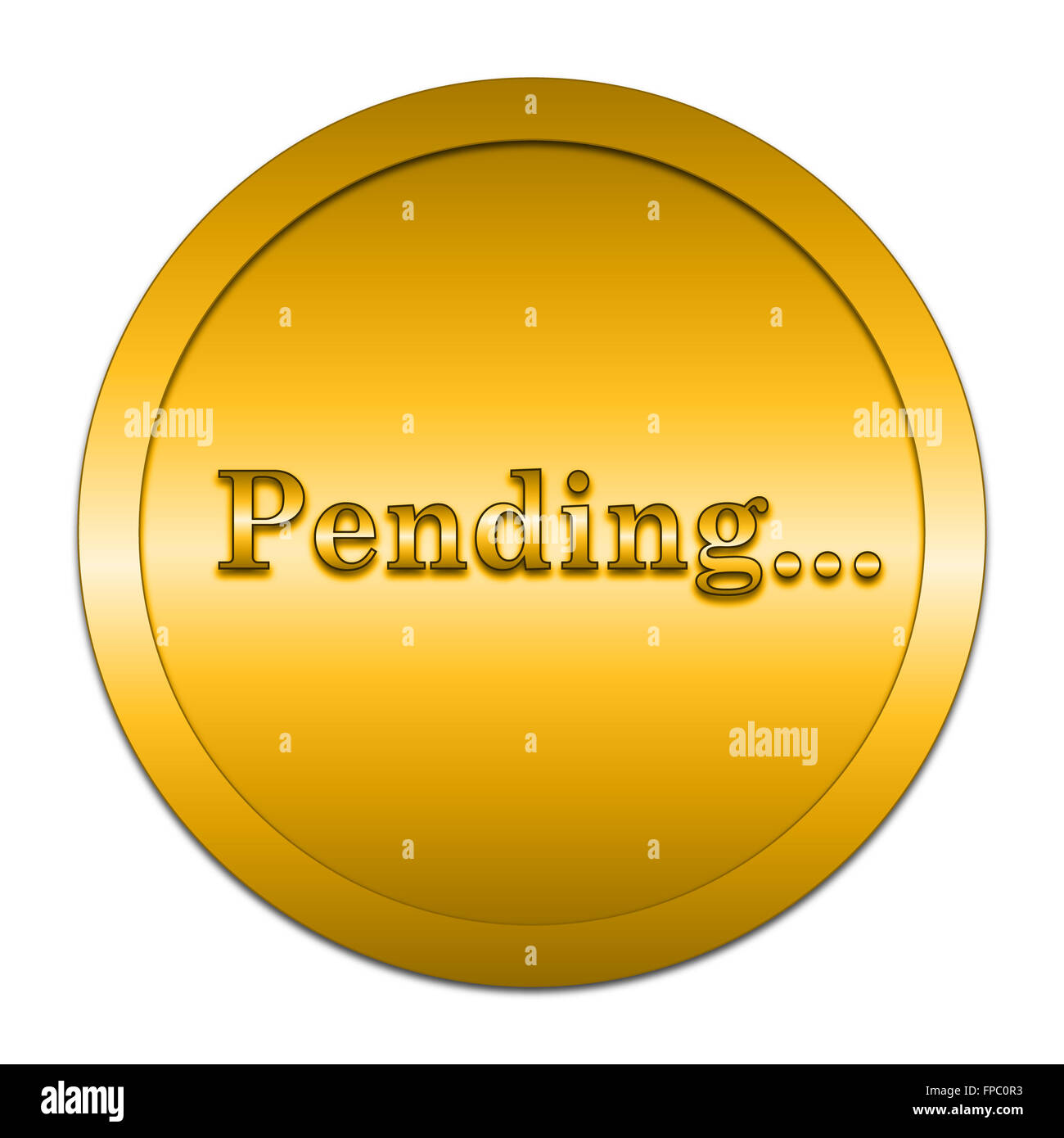 Pending icon. Internet button on white background Stock Photo - Alamy