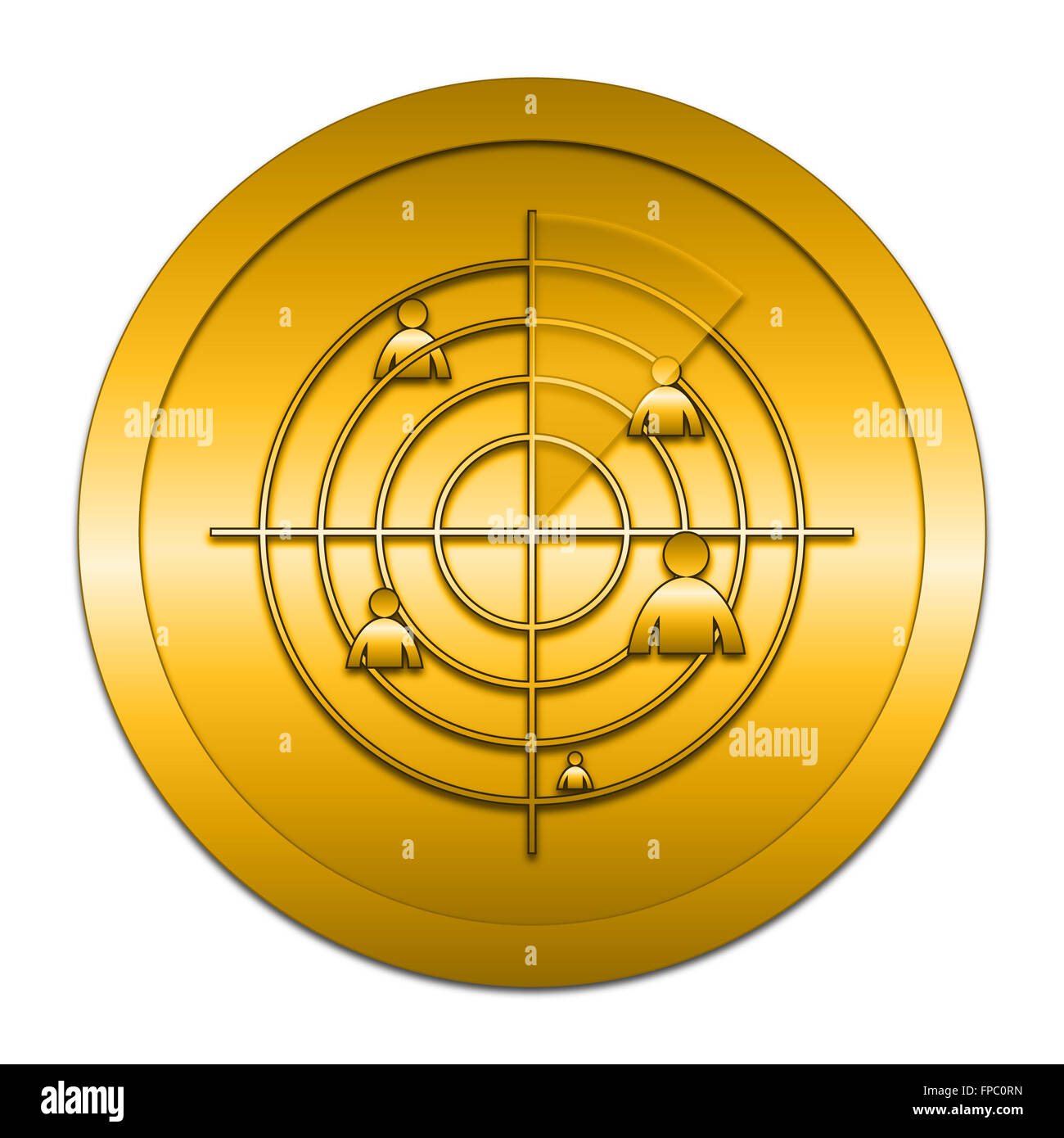 Radar icon. Internet button on white background Stock Photo - Alamy