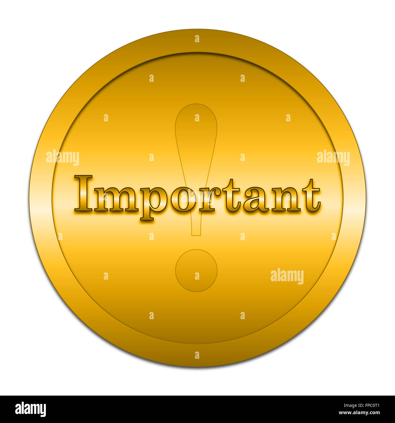 Important icon. Internet button on white background Stock Photo - Alamy
