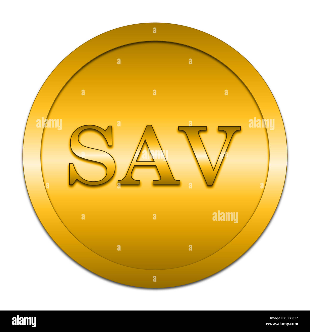 SAV icon. Internet button on white background Stock Photo - Alamy