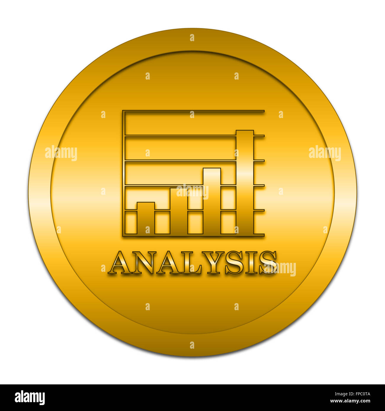Analysis icon. Internet button on white background Stock Photo - Alamy