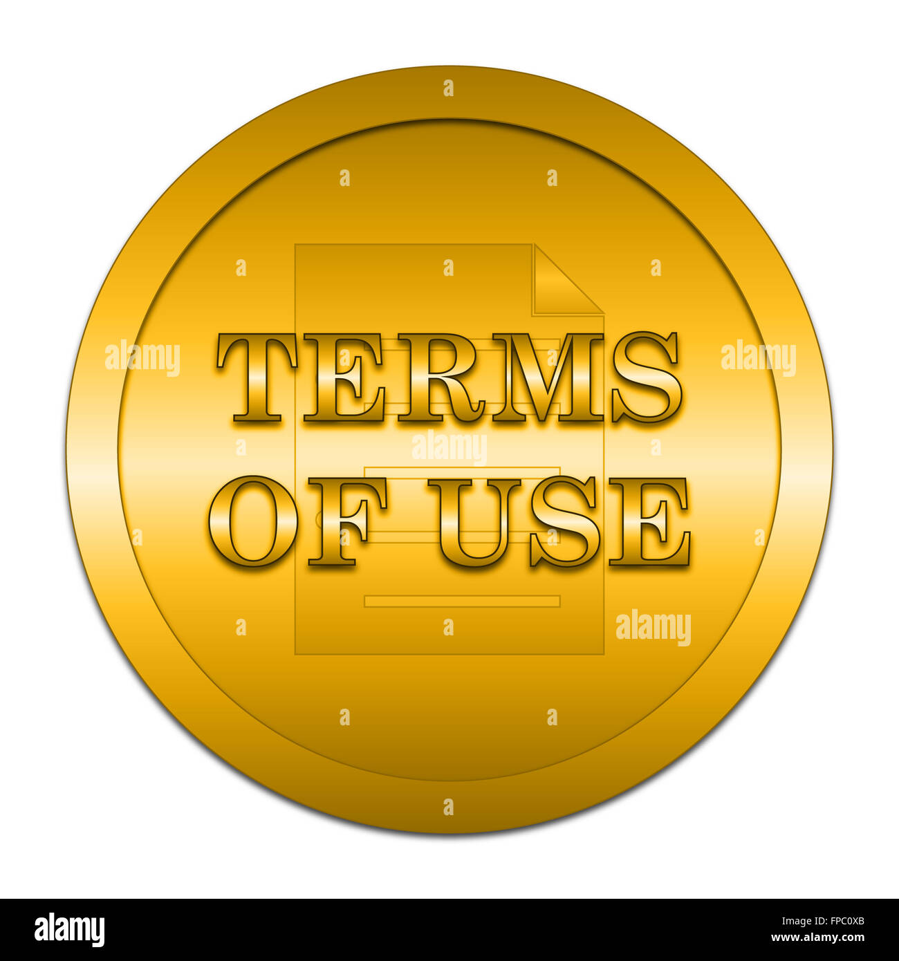 Terms of use icon. Internet button on white background Stock Photo - Alamy