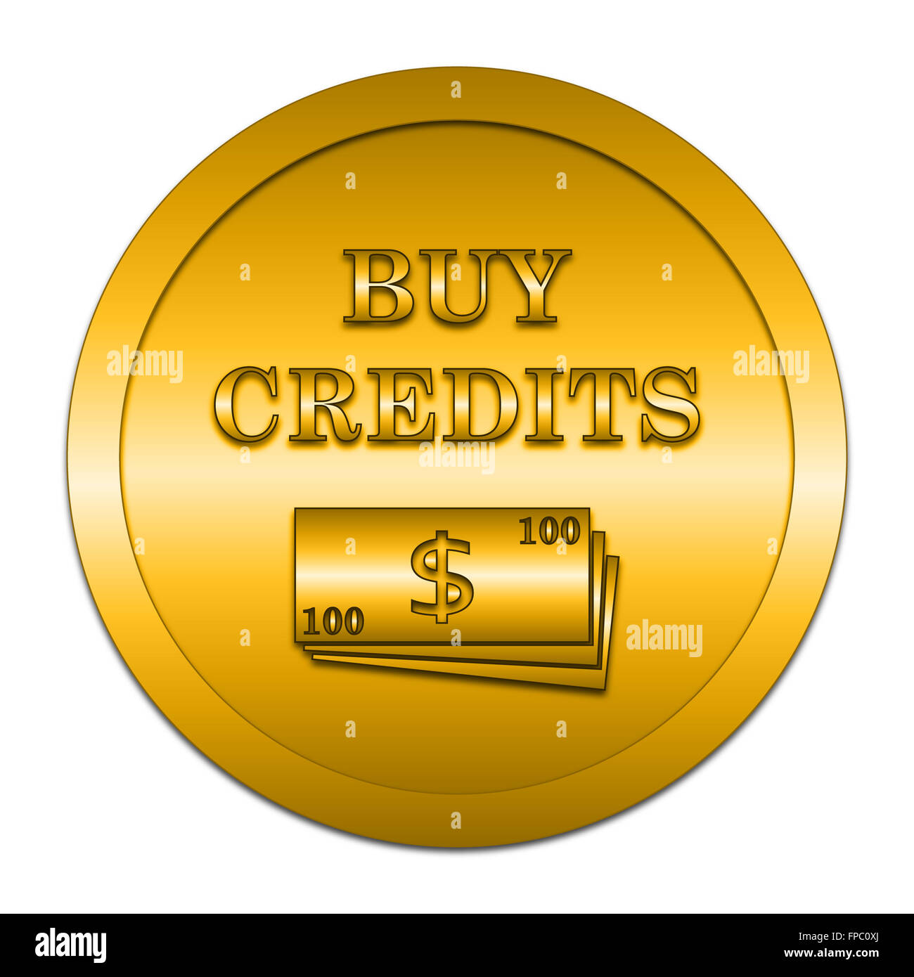 Buy credits icon. Internet button on white background Stock Photo - Alamy