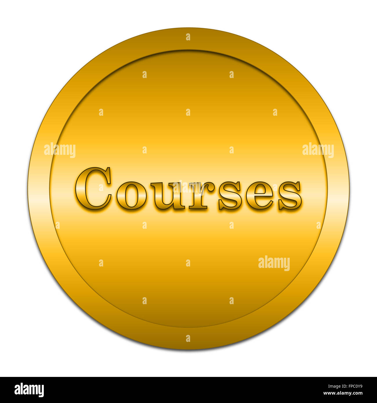 Courses icon. Internet button on white background Stock Photo - Alamy