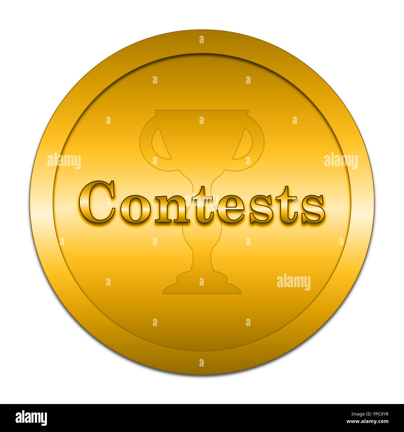 Contests icon. Internet button on white background Stock Photo - Alamy