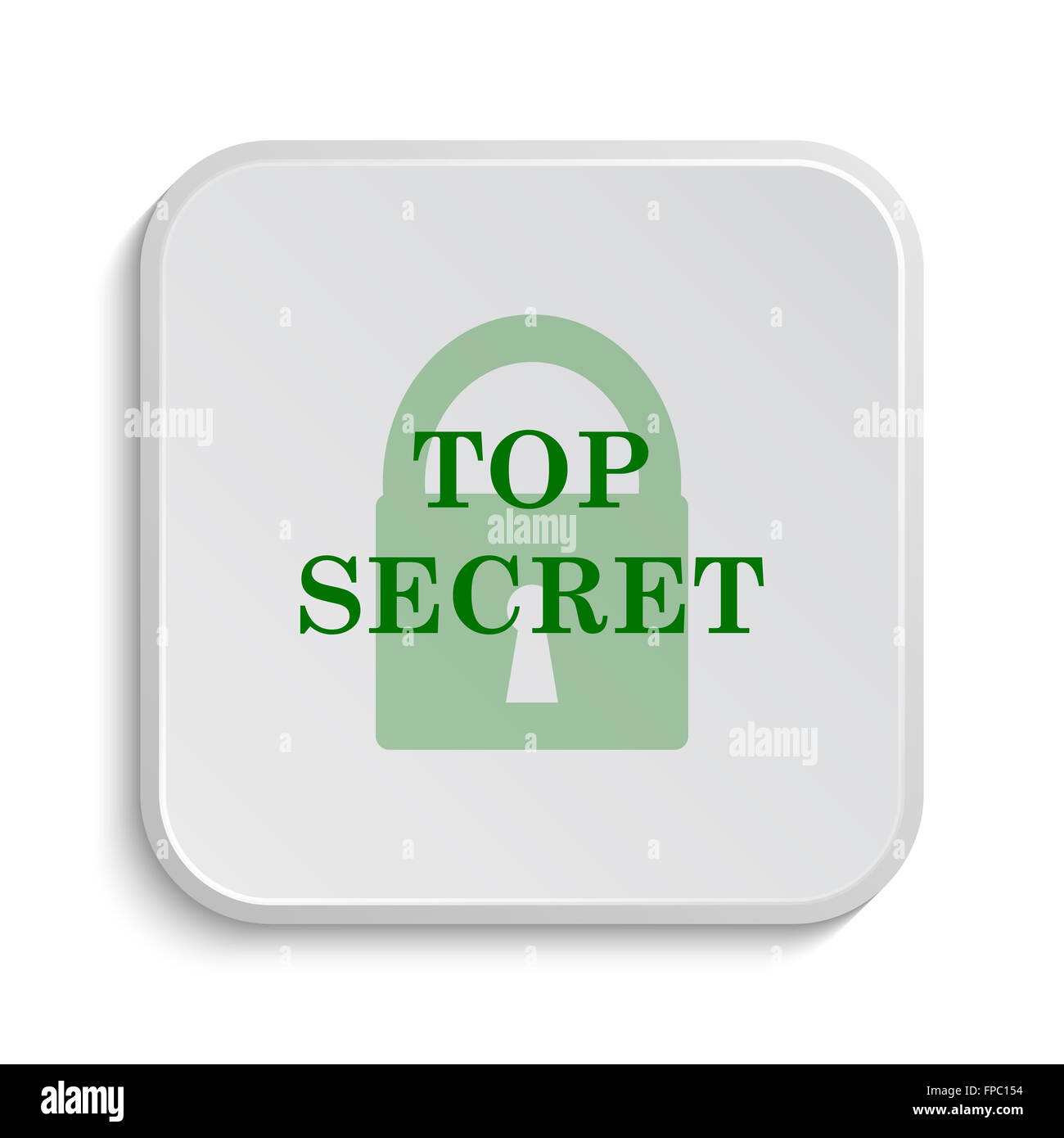 Top secret icon. Internet button on white background Stock Photo - Alamy