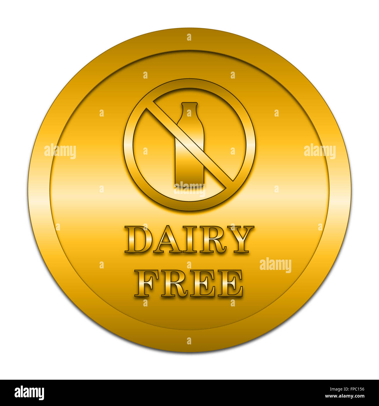 Dairy free icon. Internet button on white background Stock Photo - Alamy