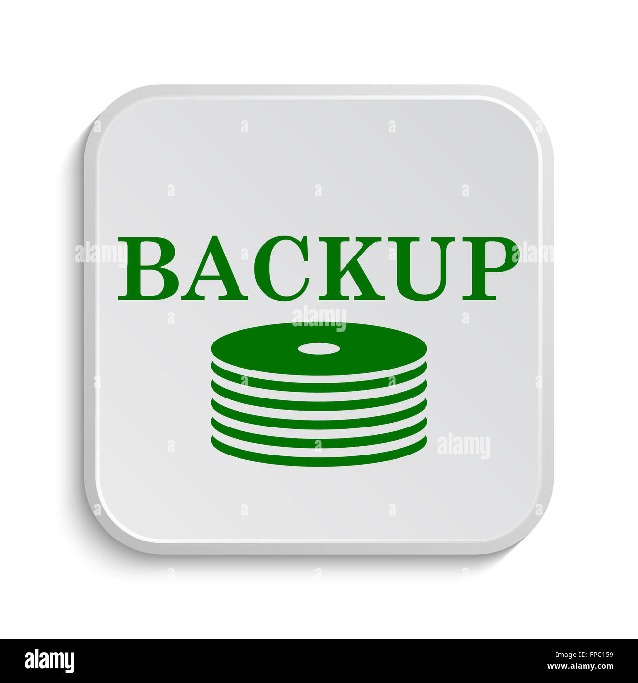 Back-up icon. Internet button on white background Stock Photo - Alamy