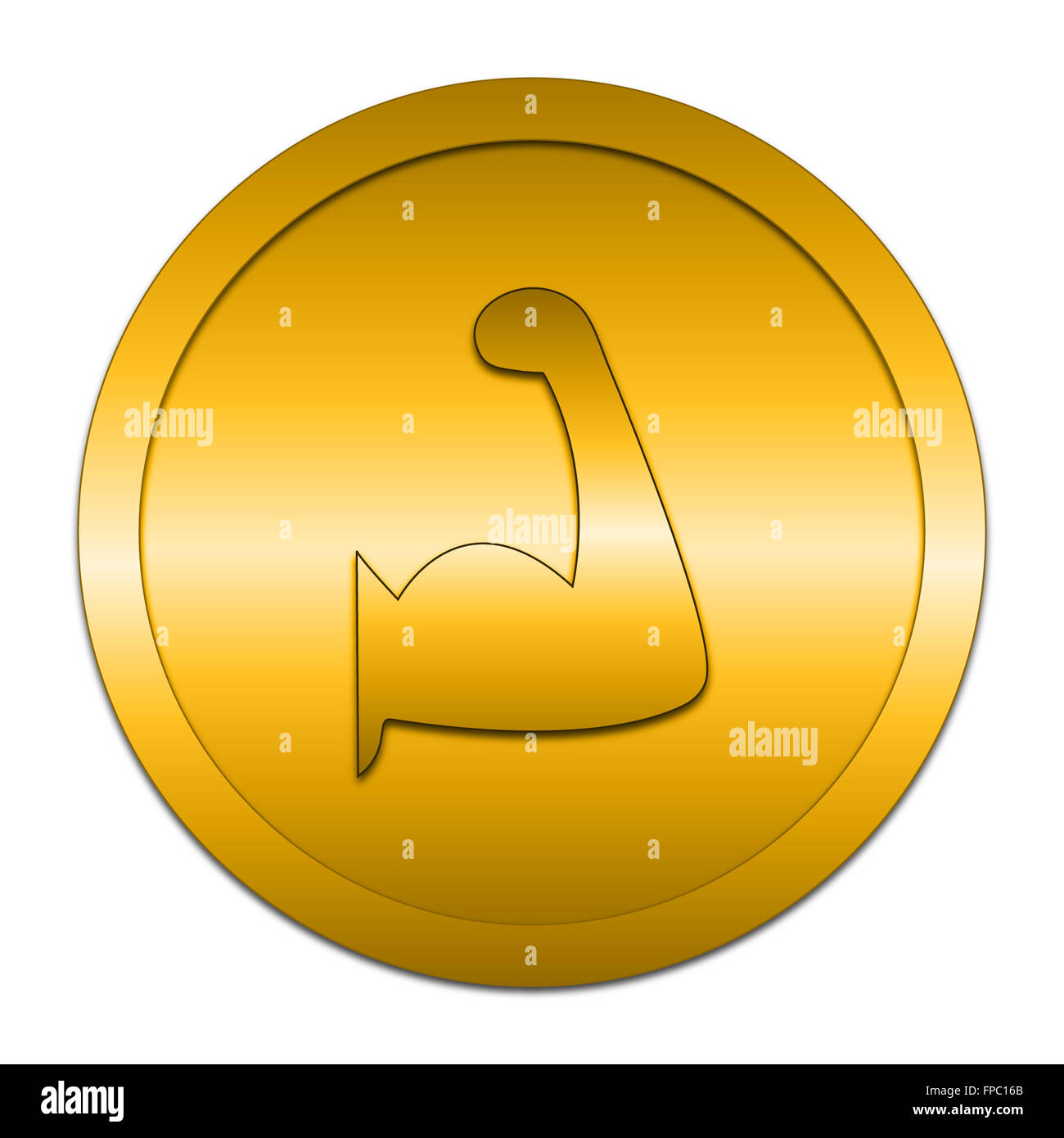 Muscle icon. Internet button on white background Stock Photo - Alamy