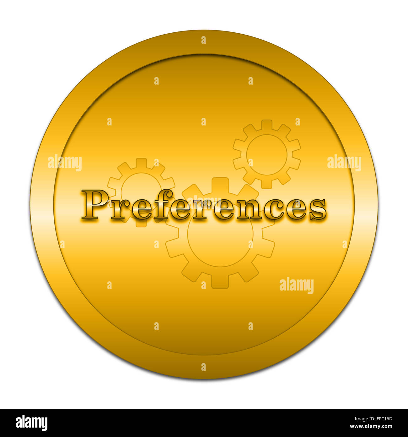 Preferences icon. Internet button on white background Stock Photo - Alamy