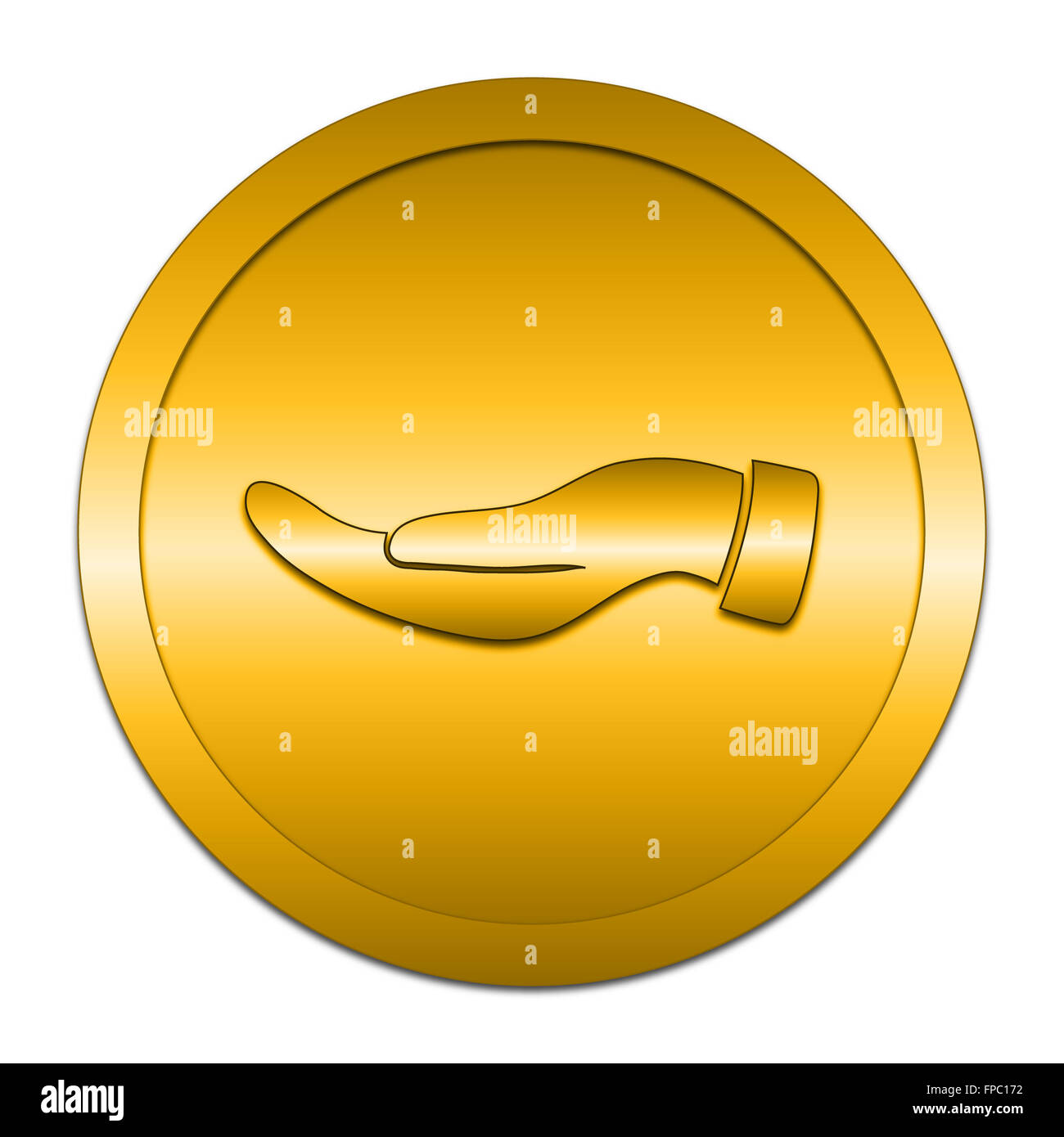 Hand icon. Internet button on white background Stock Photo - Alamy