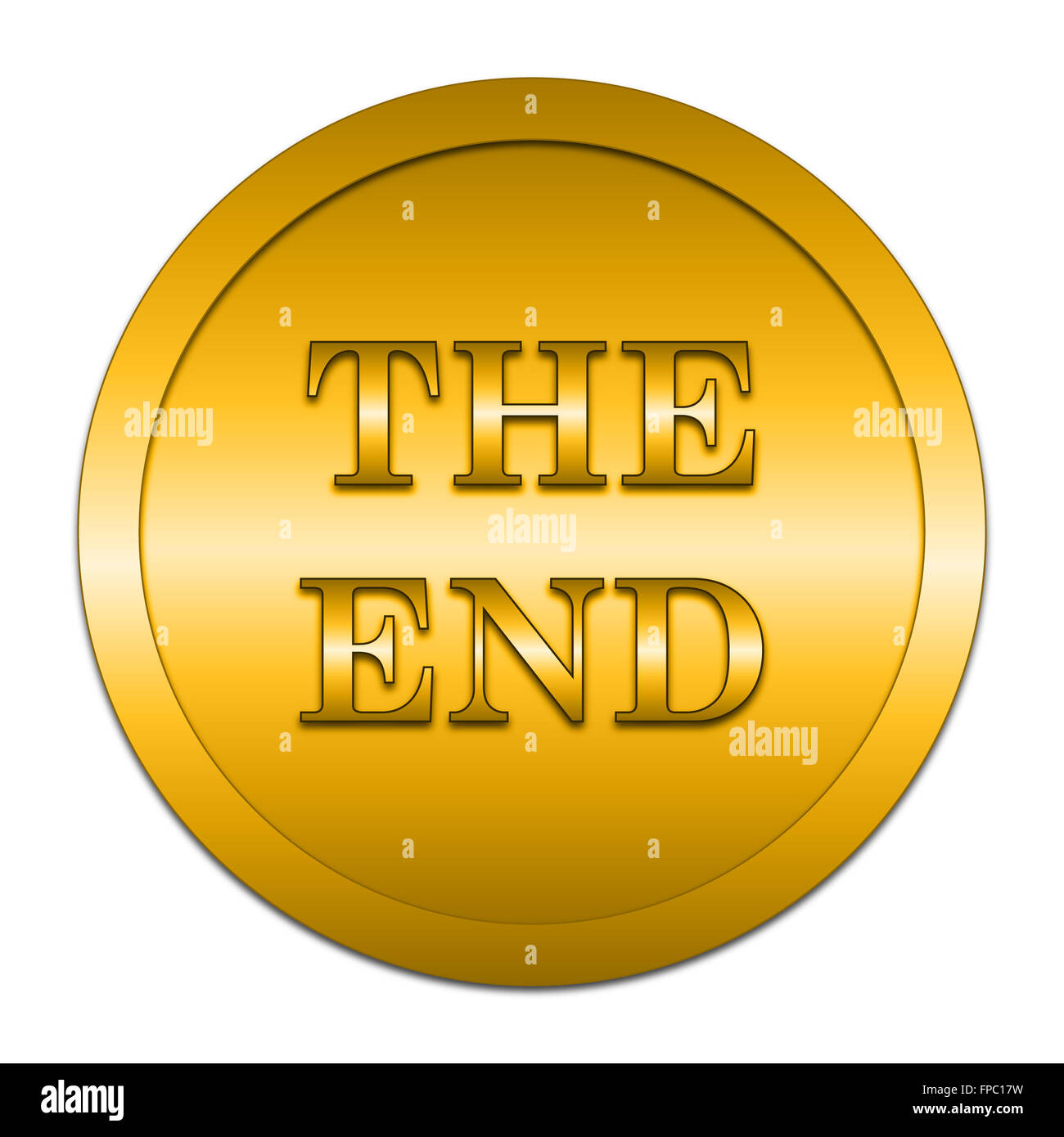 The End icon. Internet button on white background Stock Photo - Alamy