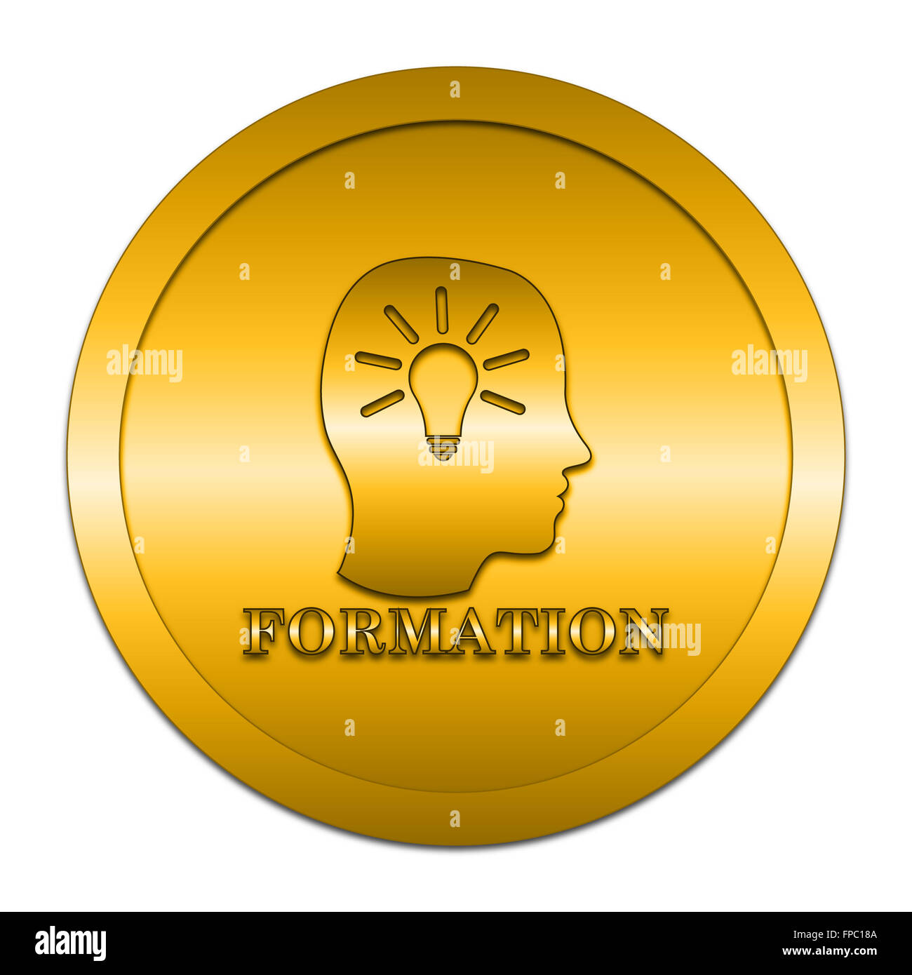 Formation icon. Internet button on white background Stock Photo - Alamy