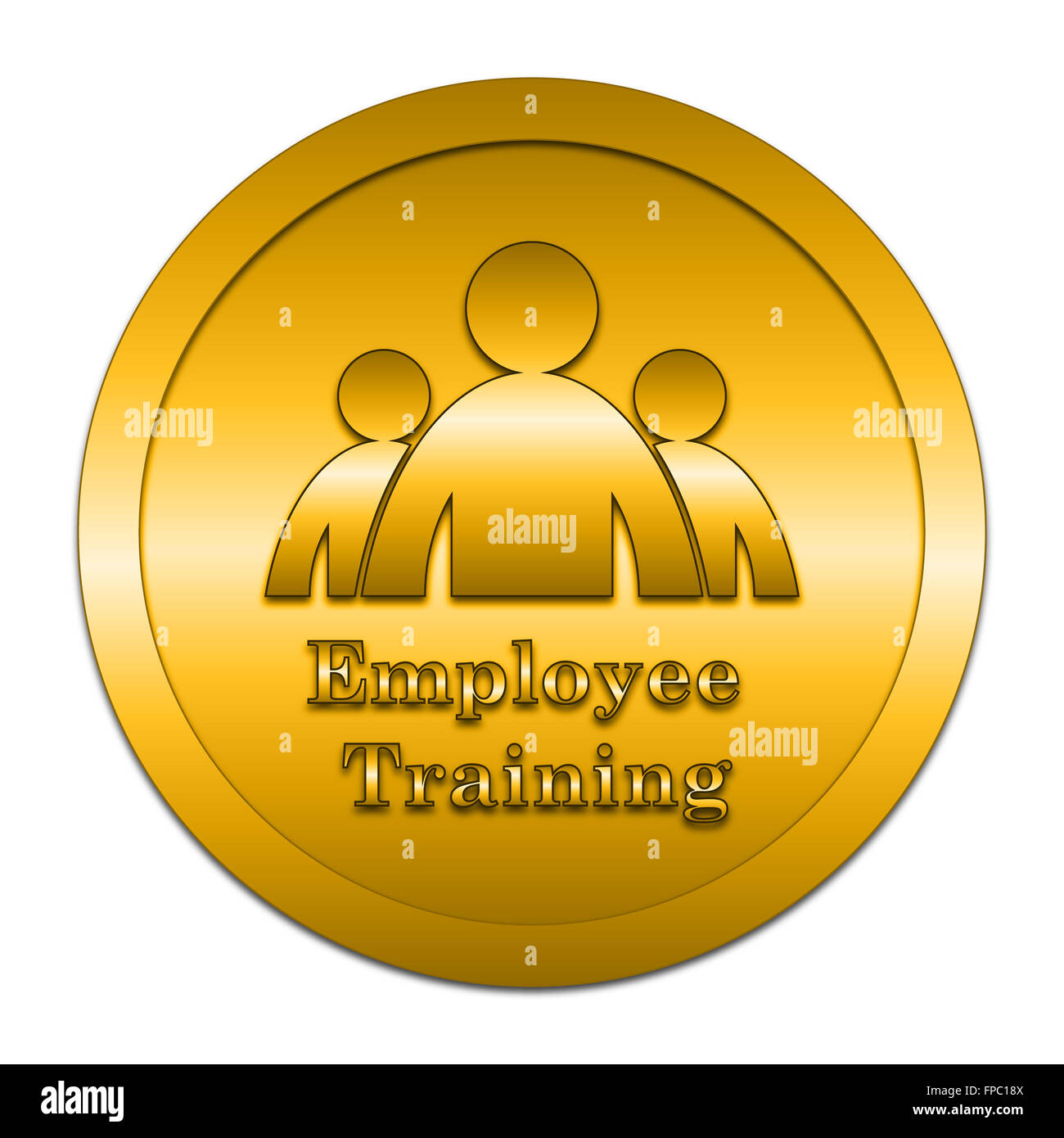 Employee training icon. Internet button on white background Stock Photo ...