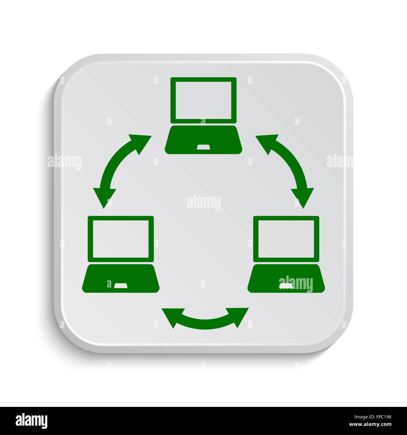 Computer network icon. Internet button on white background Stock Photo ...