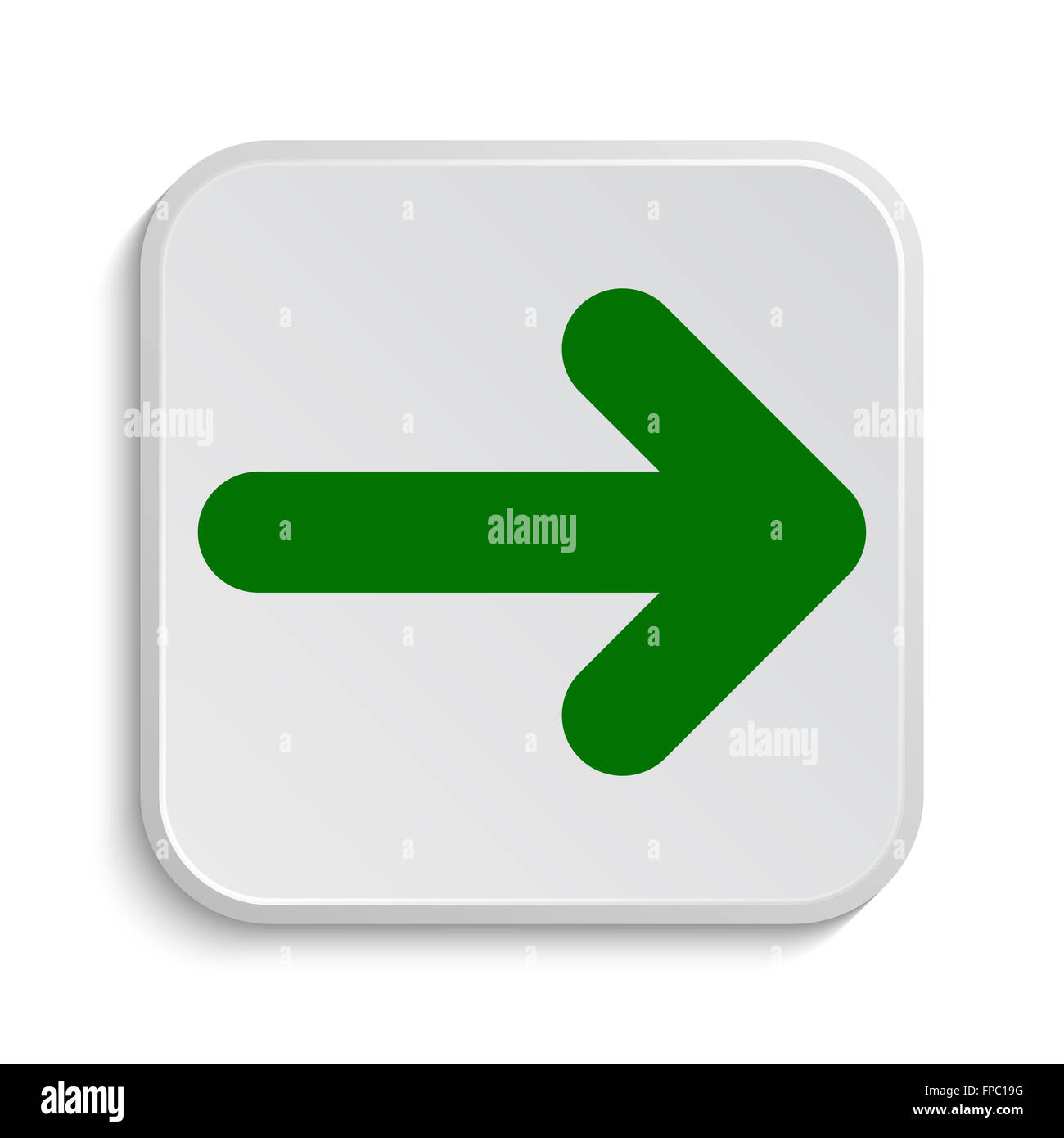 Right arrow icon. Internet button on white background Stock Photo - Alamy