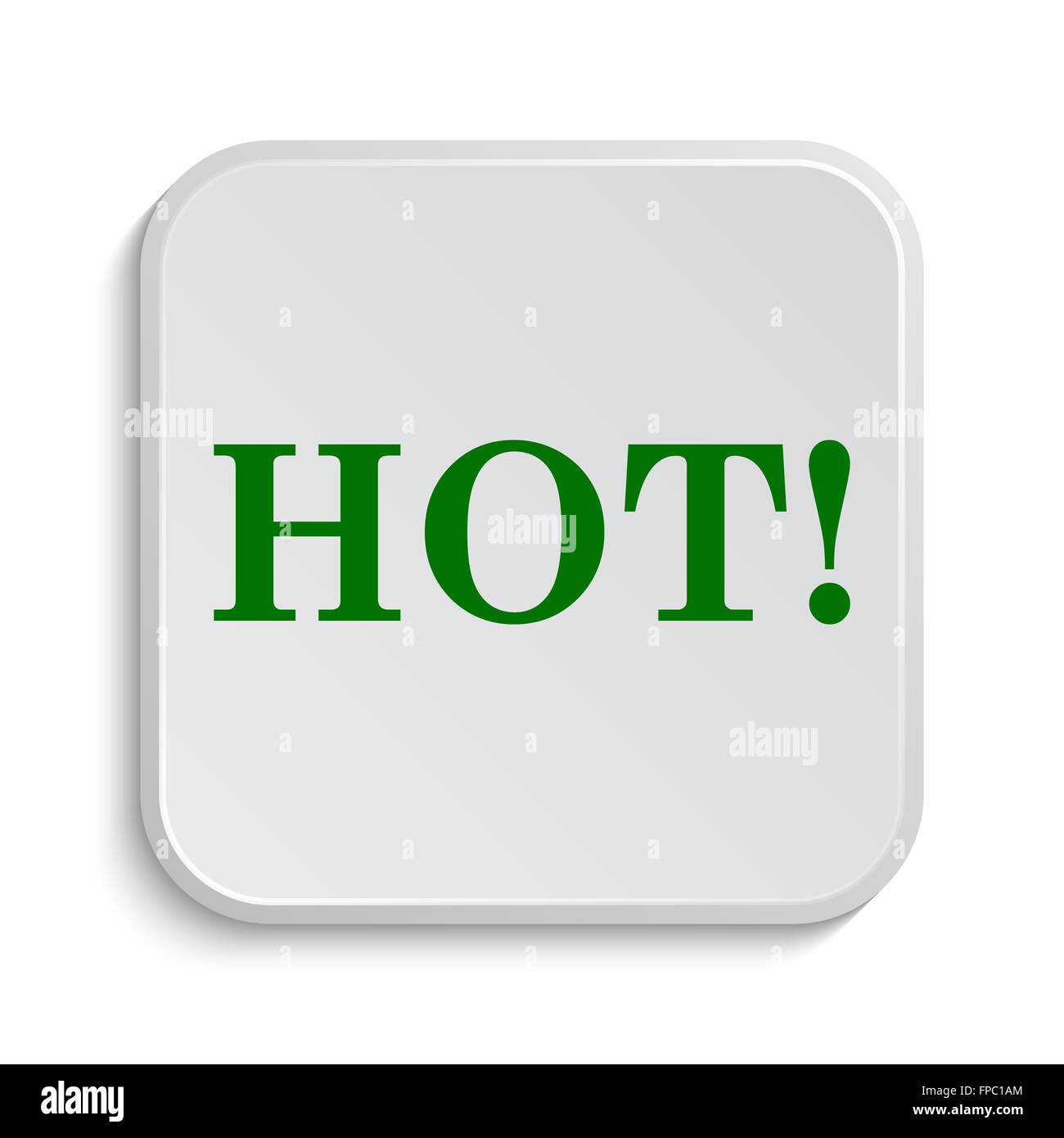 Hot icon. Internet button on white background Stock Photo - Alamy