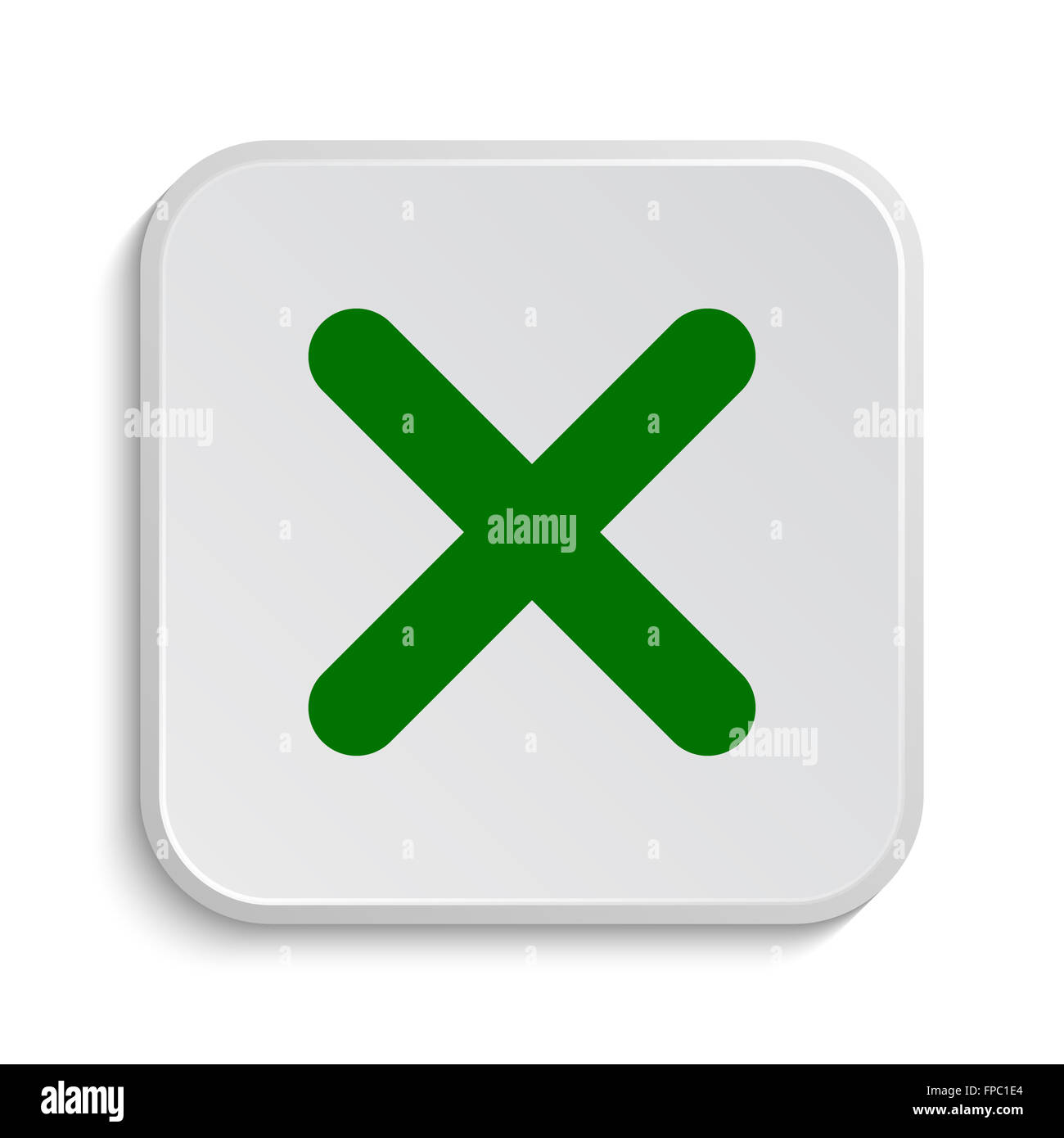 X close icon. Internet button on white background Stock Photo - Alamy
