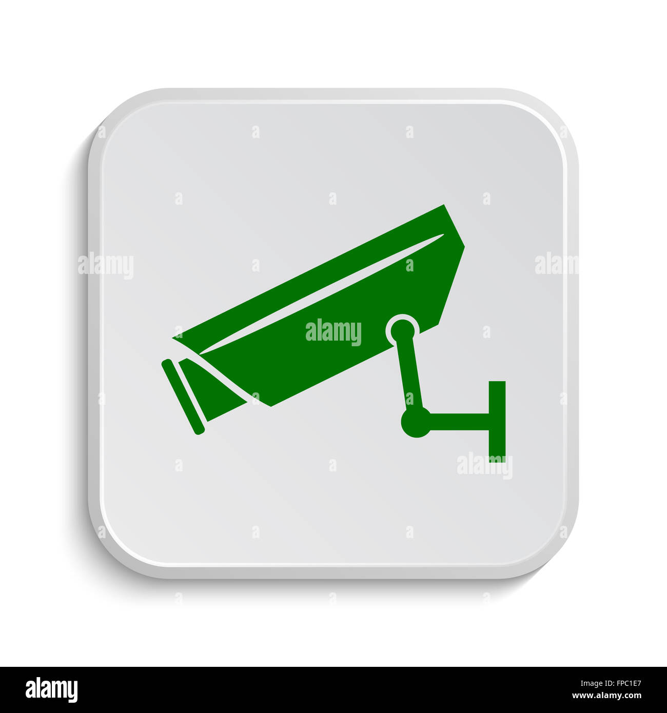 Surveillance camera icon. Internet button on white background Stock ...