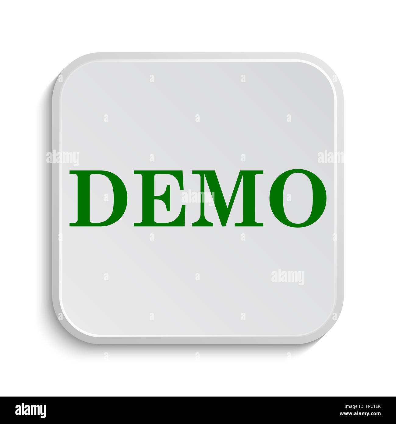 Demo icon. Internet button on white background Stock Photo - Alamy