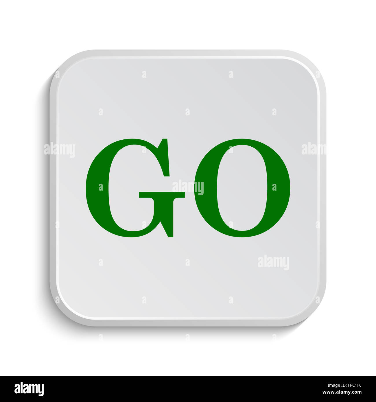 GO icon. Internet button on white background Stock Photo - Alamy