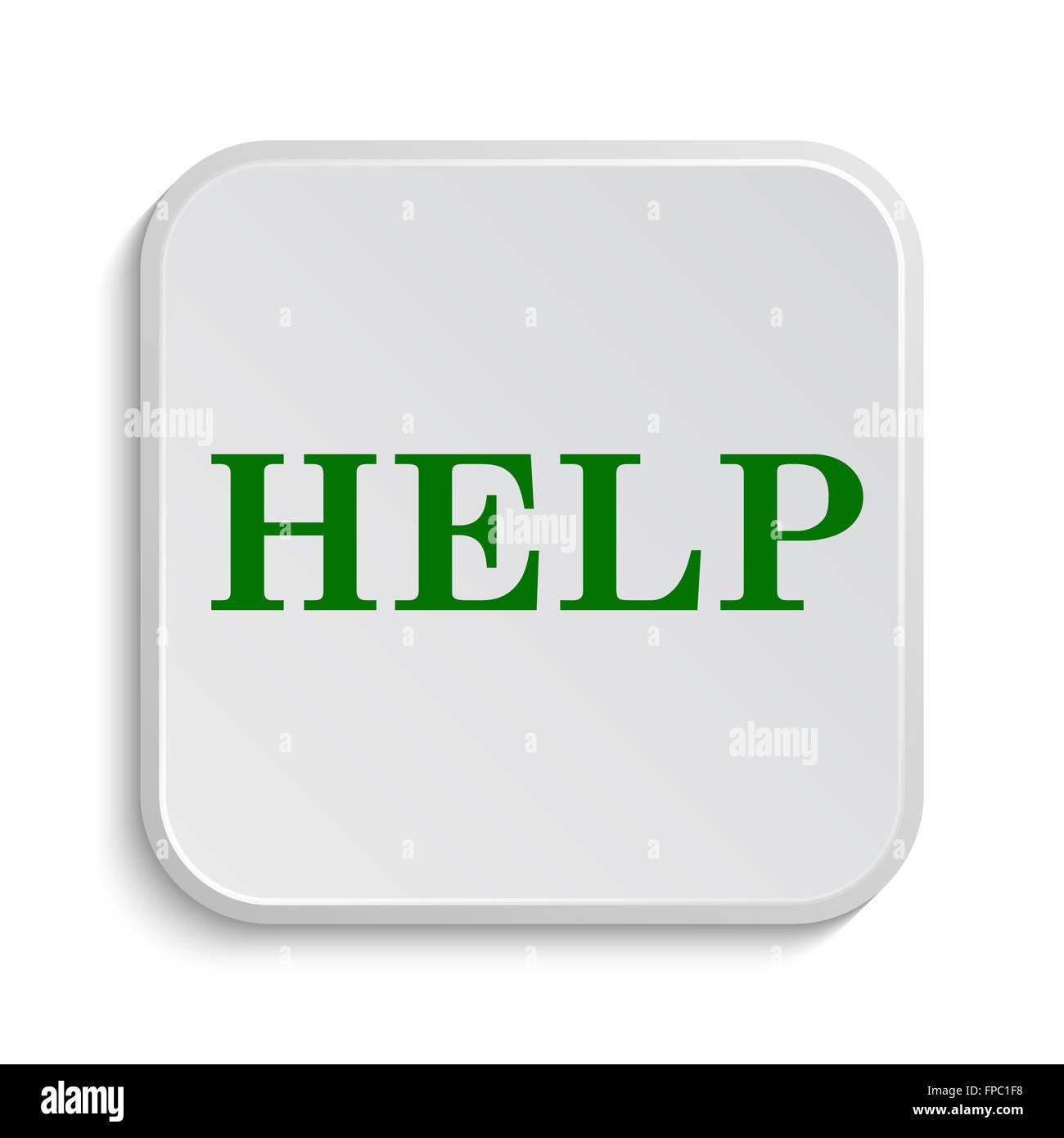 Help icon. Internet button on white background Stock Photo - Alamy