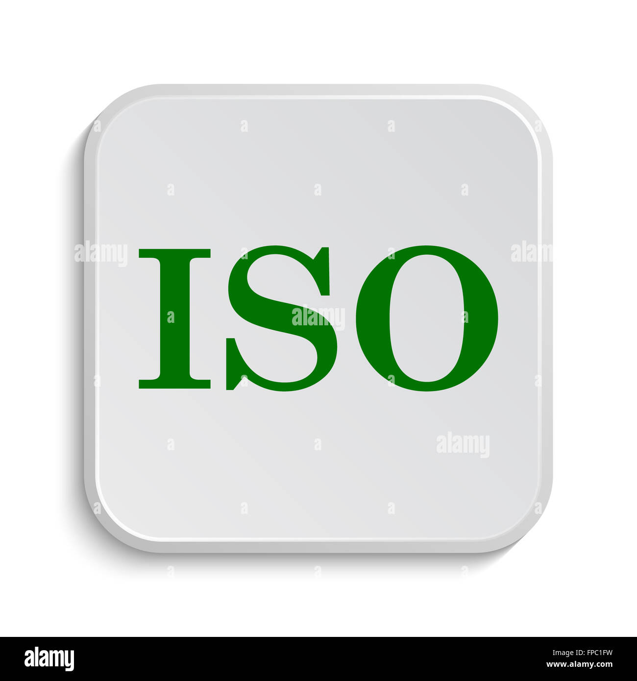 ISO icon. Internet button on white background Stock Photo - Alamy