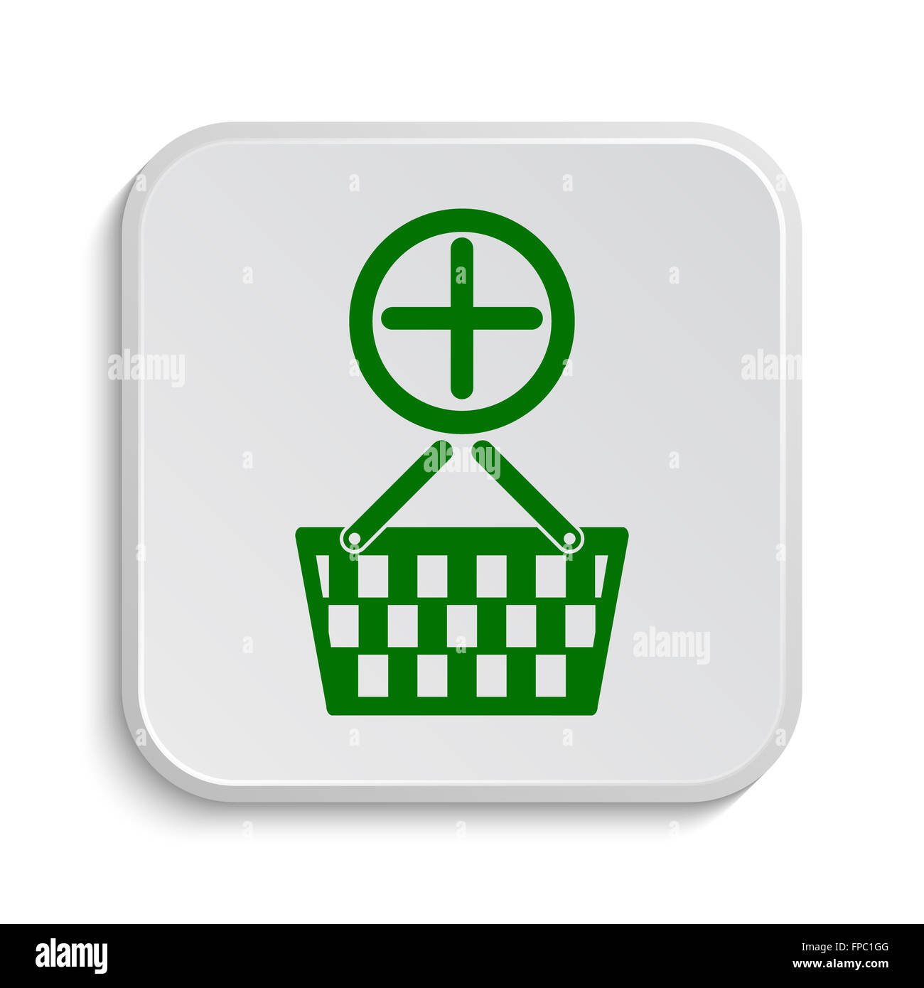 Add to basket icon. Internet button on white background Stock Photo - Alamy