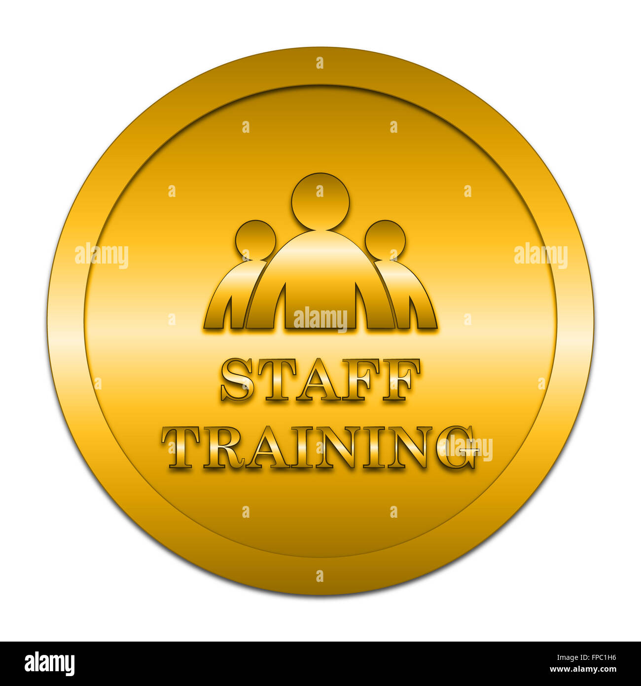 Staff training icon. Internet button on white background Stock Photo ...