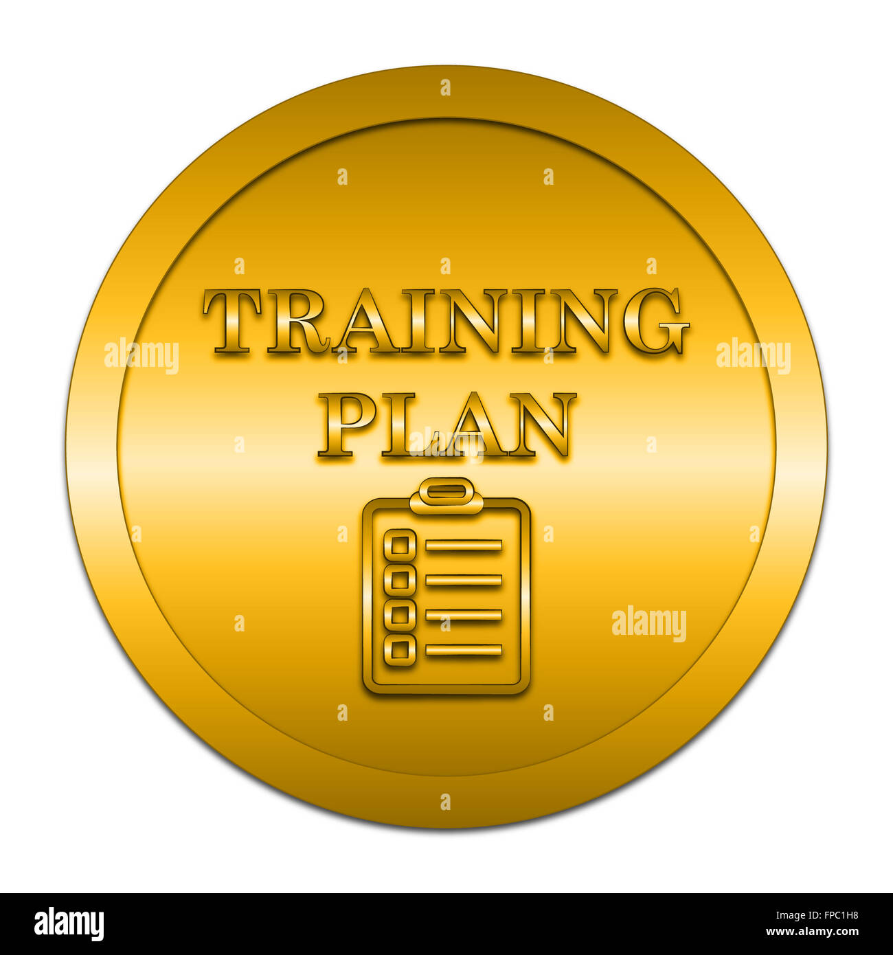 Training plan icon. Internet button on white background Stock Photo - Alamy