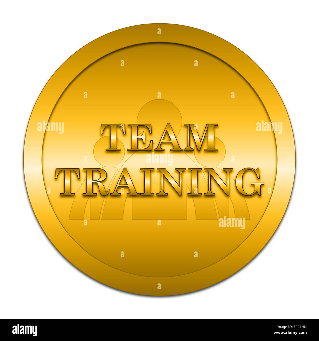 Team training icon. Internet button on white background Stock Photo - Alamy