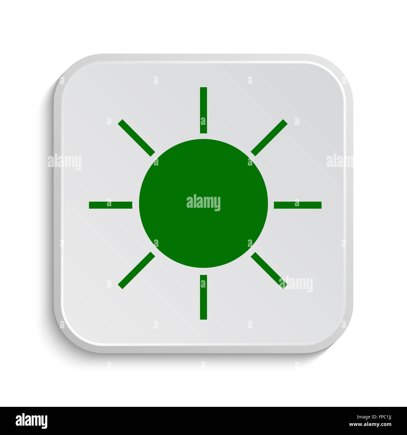 Sun icon. Internet button on white background Stock Photo - Alamy