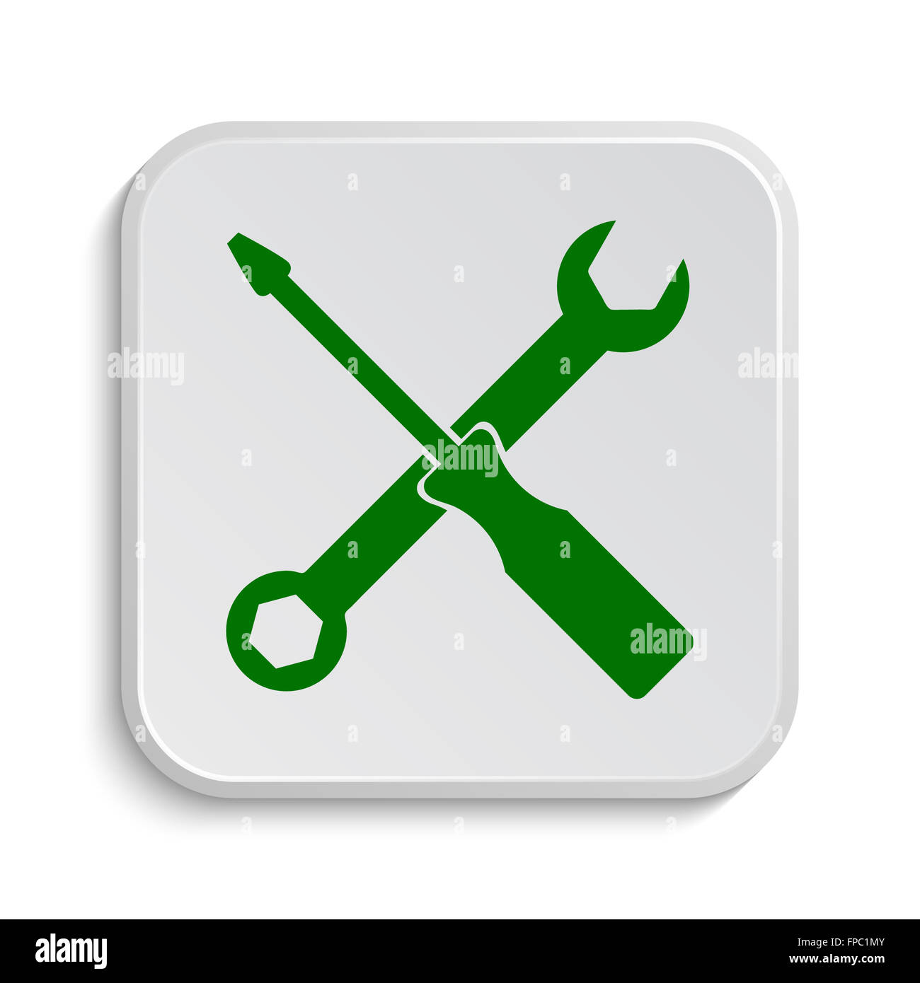 Tools icon. Internet button on white background Stock Photo - Alamy